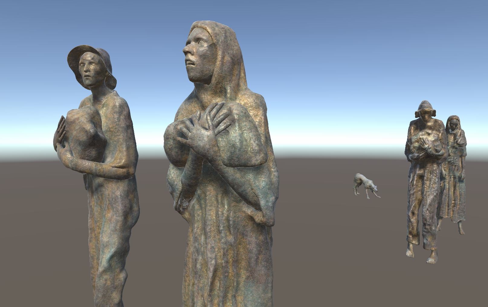 Geoff Lambertsen - Dublin Famine Memorial Statues