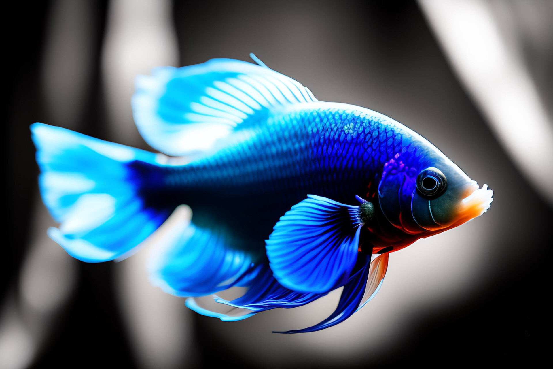 ArtStation - Blue betta tropical fish