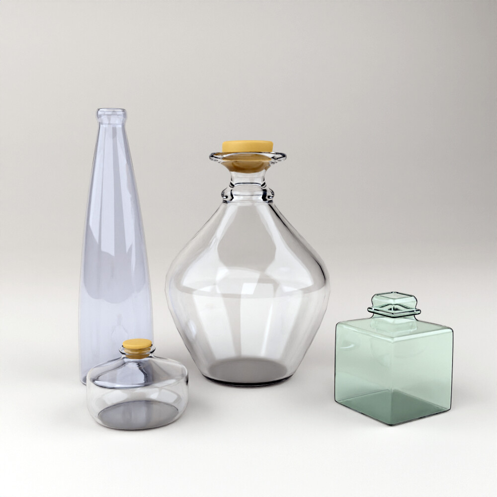 ArtStation - Glass bottles