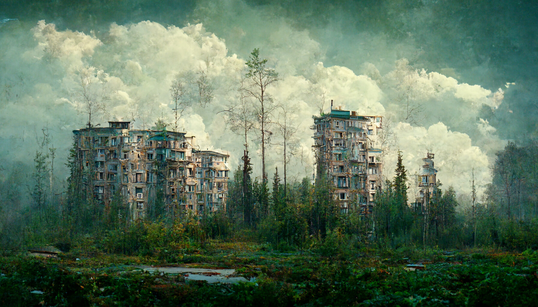 ArtStation - Post-Apocalyptic Soviet Brutalist Blocky Environments, MJ v3