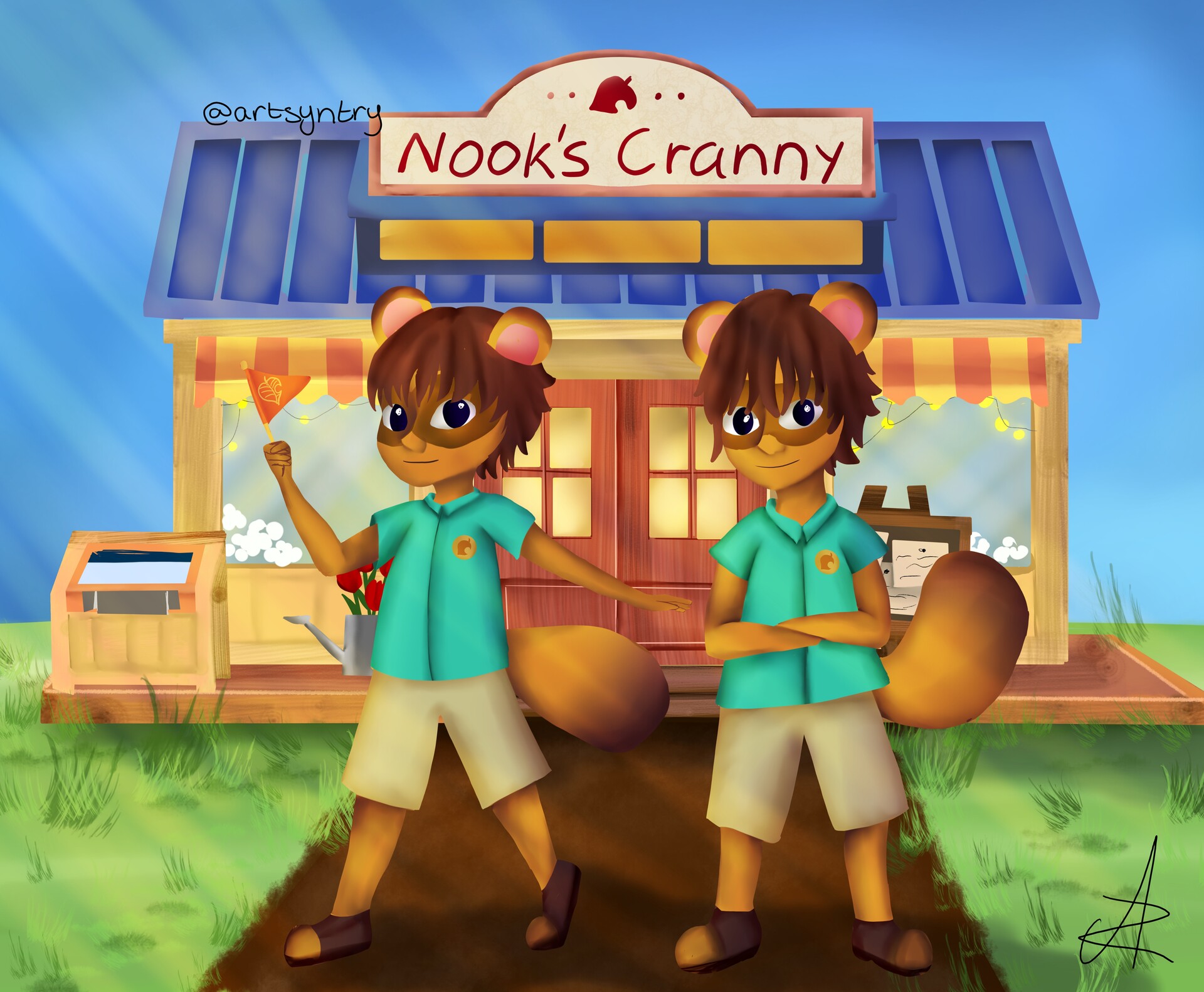 ArtStation - Animal Crossing Fanart, Timmy and Tommy