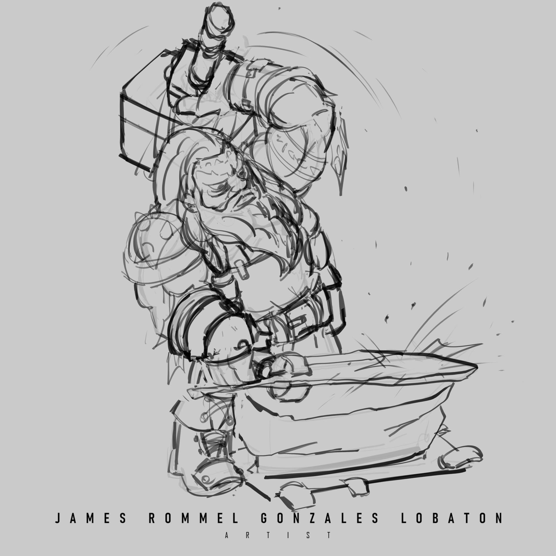 James Rommel Lobaton - Dwarven Blacksmith (OC)