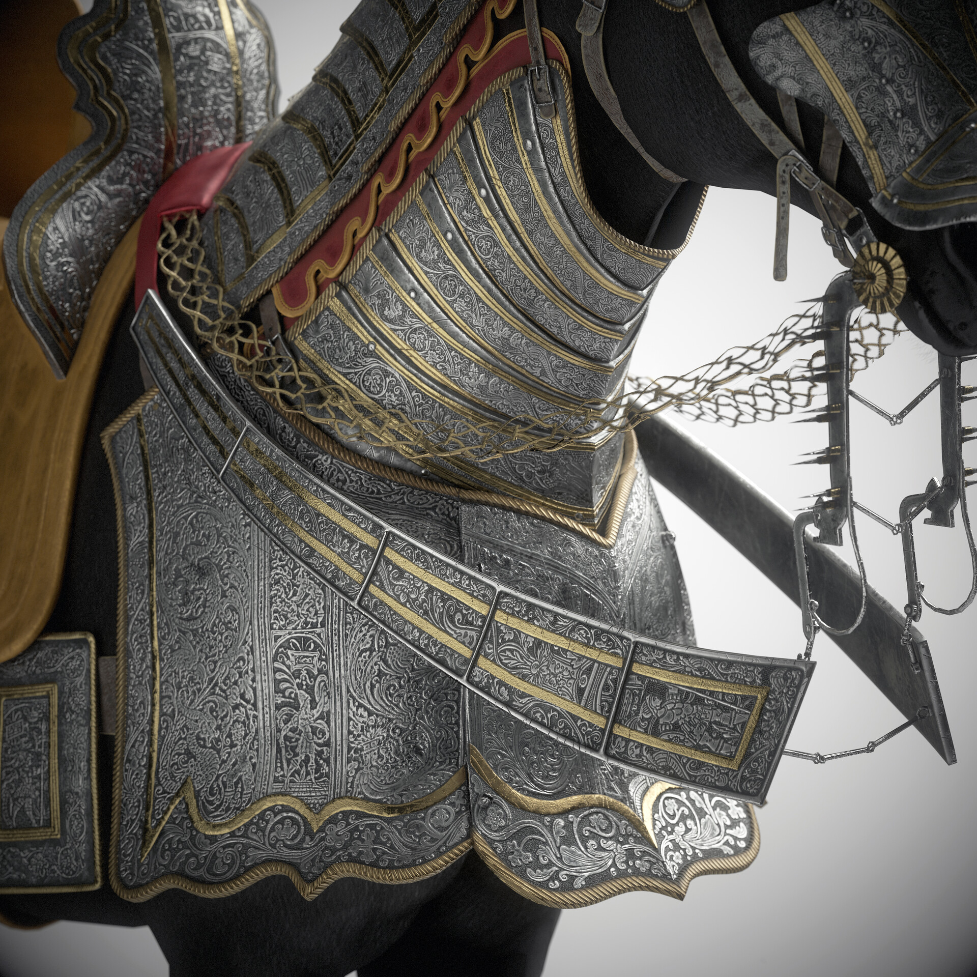 Josh Stoneley 3D Art - Barded Steed (Realtime)