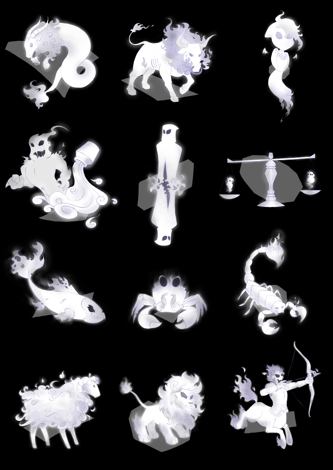 Perrine Huguenot - Ghost Zodiac Signs