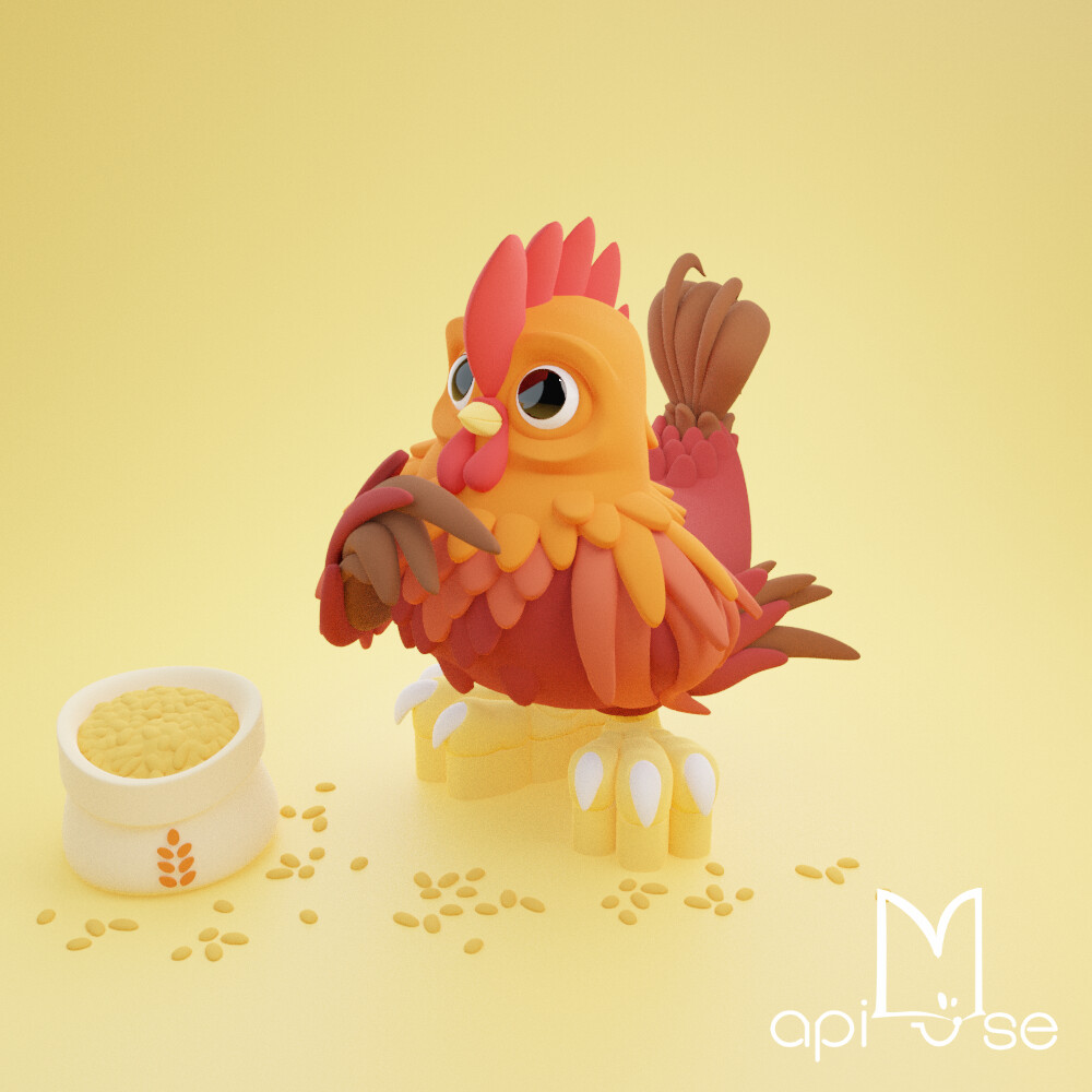 ArtStation - The chicken - ApiMuse figurine