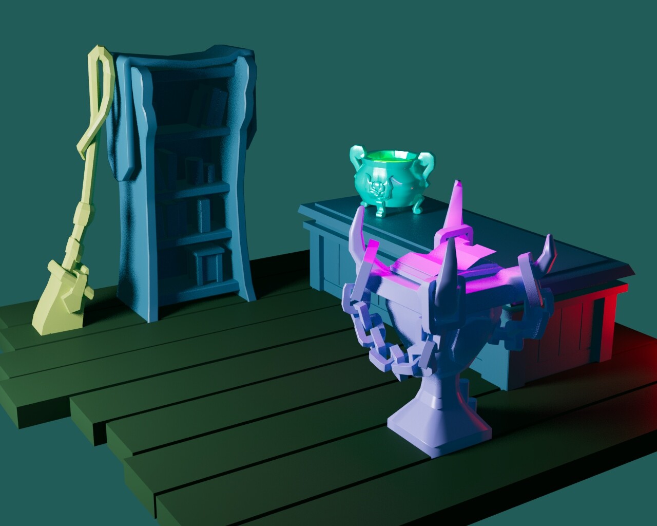 ArtStation - Witch themed 3D scene