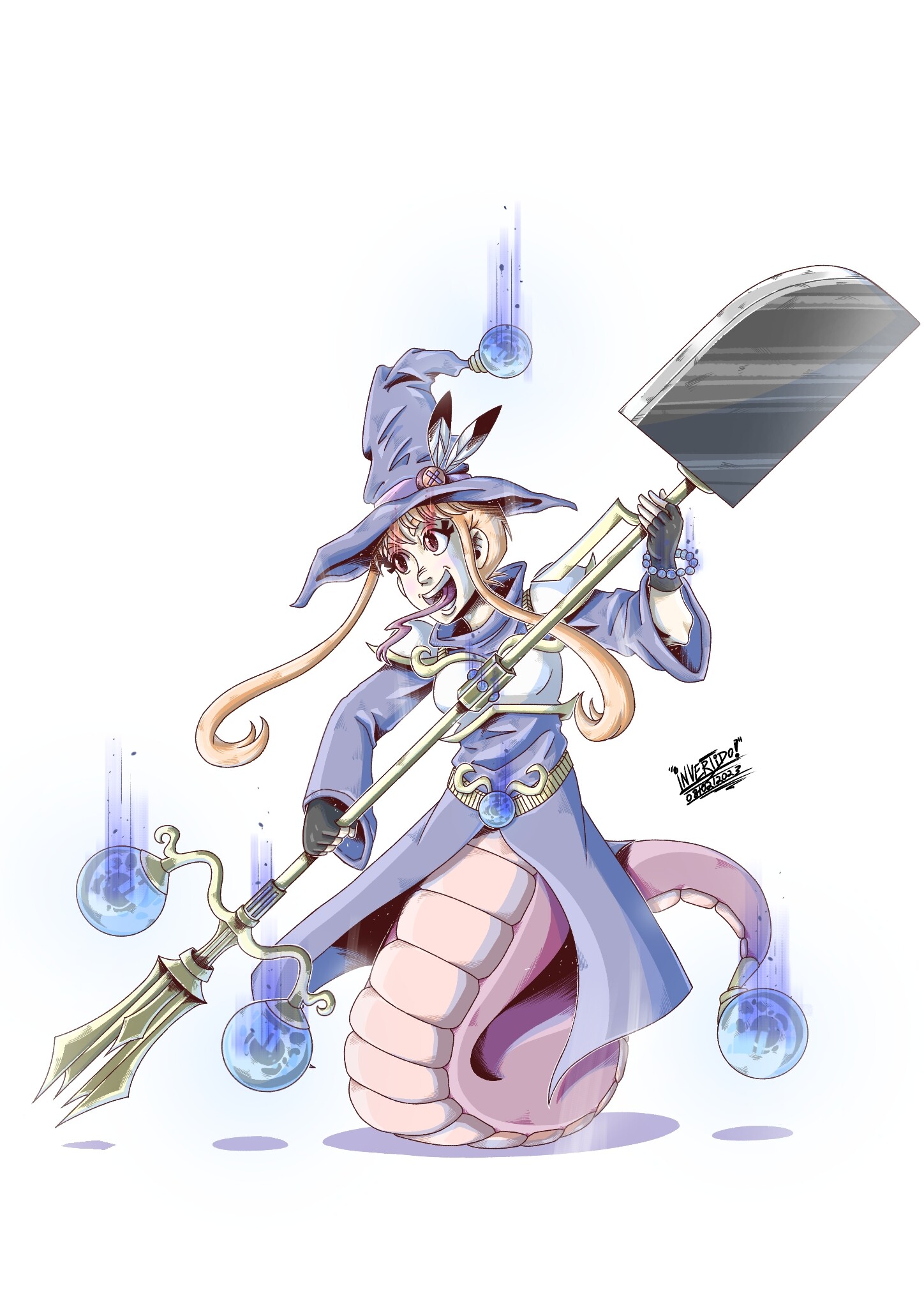 ArtStation - Azzy snake cursed spear sorceress