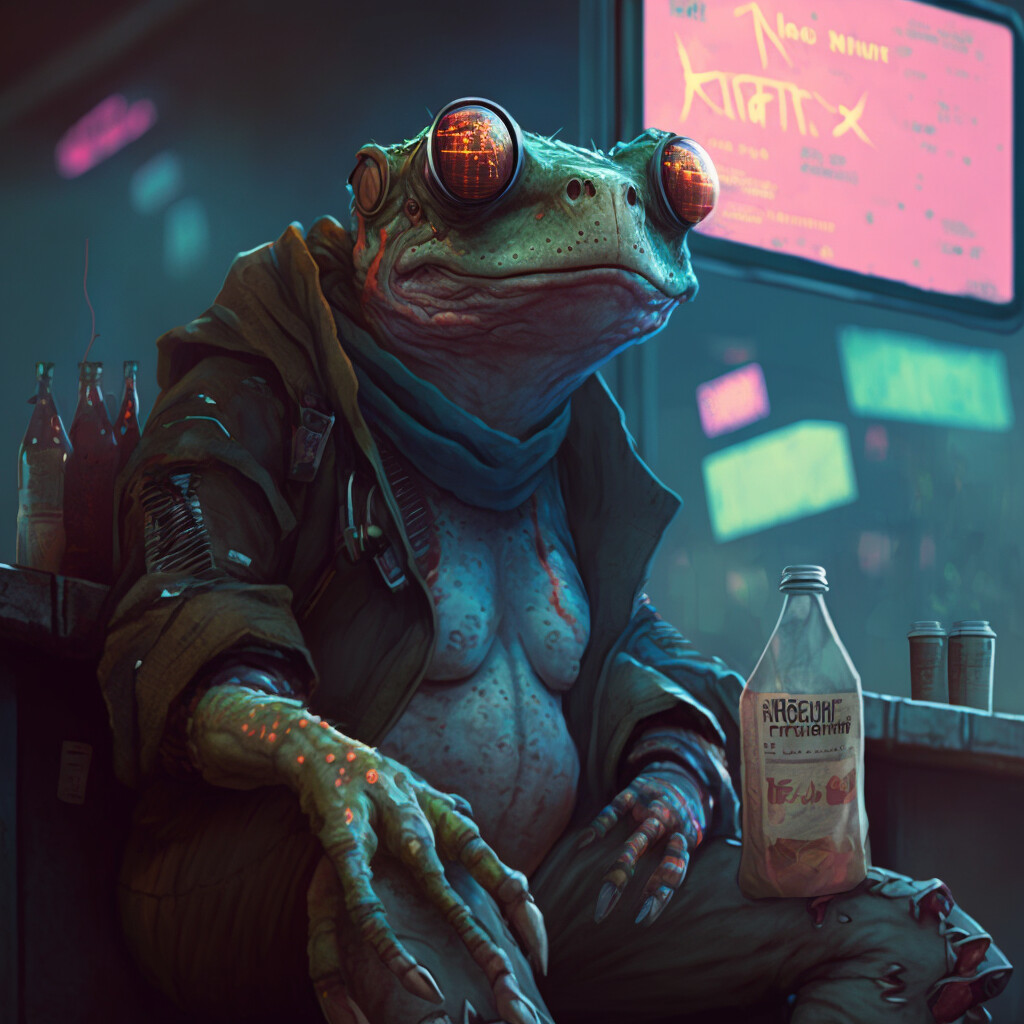 ArtStation - Cyberpunk frog