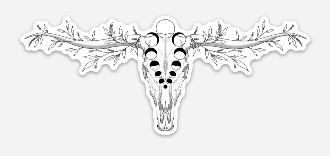 ArtStation - cow skull stickers