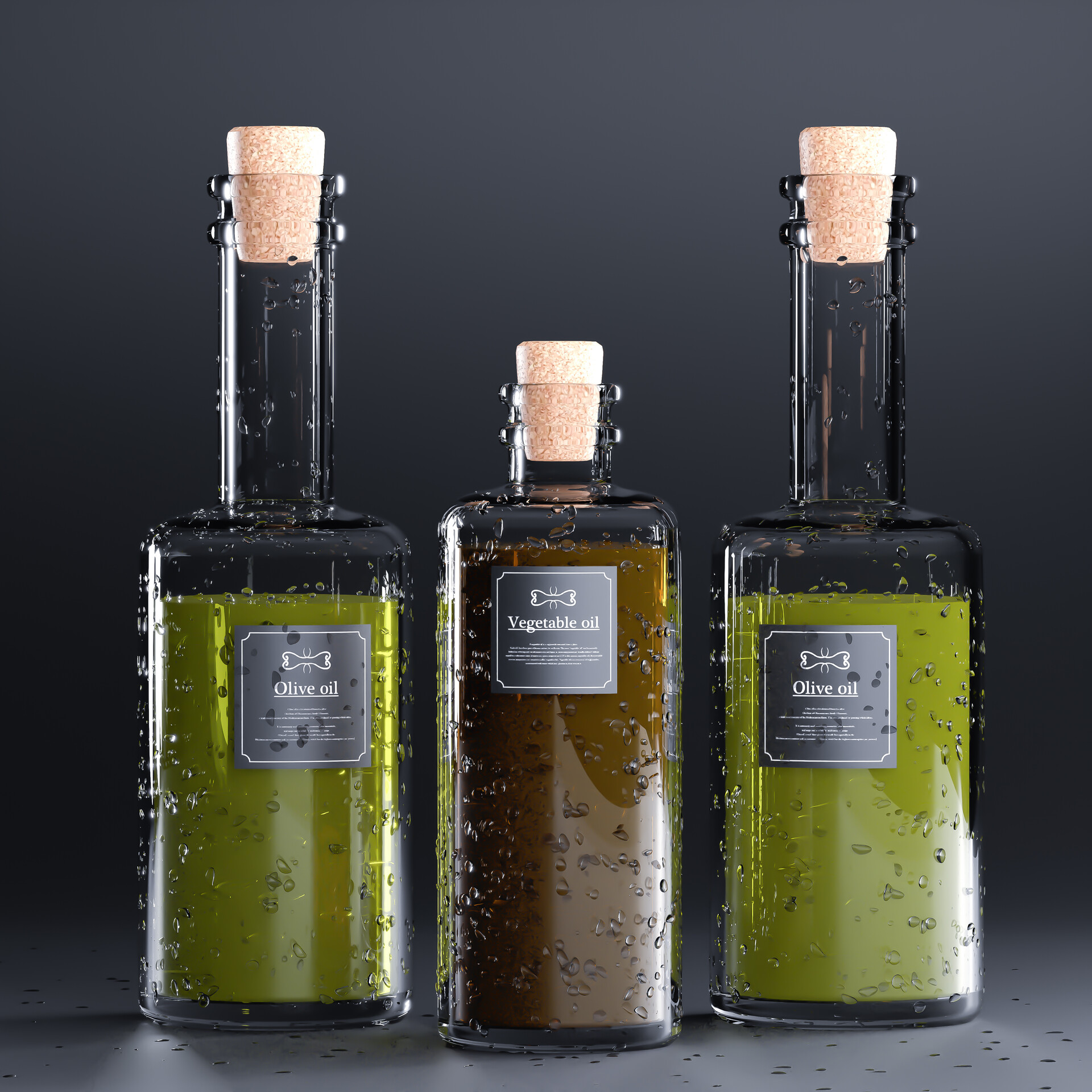 ArtStation - Vegetable Oil - Product Rendering