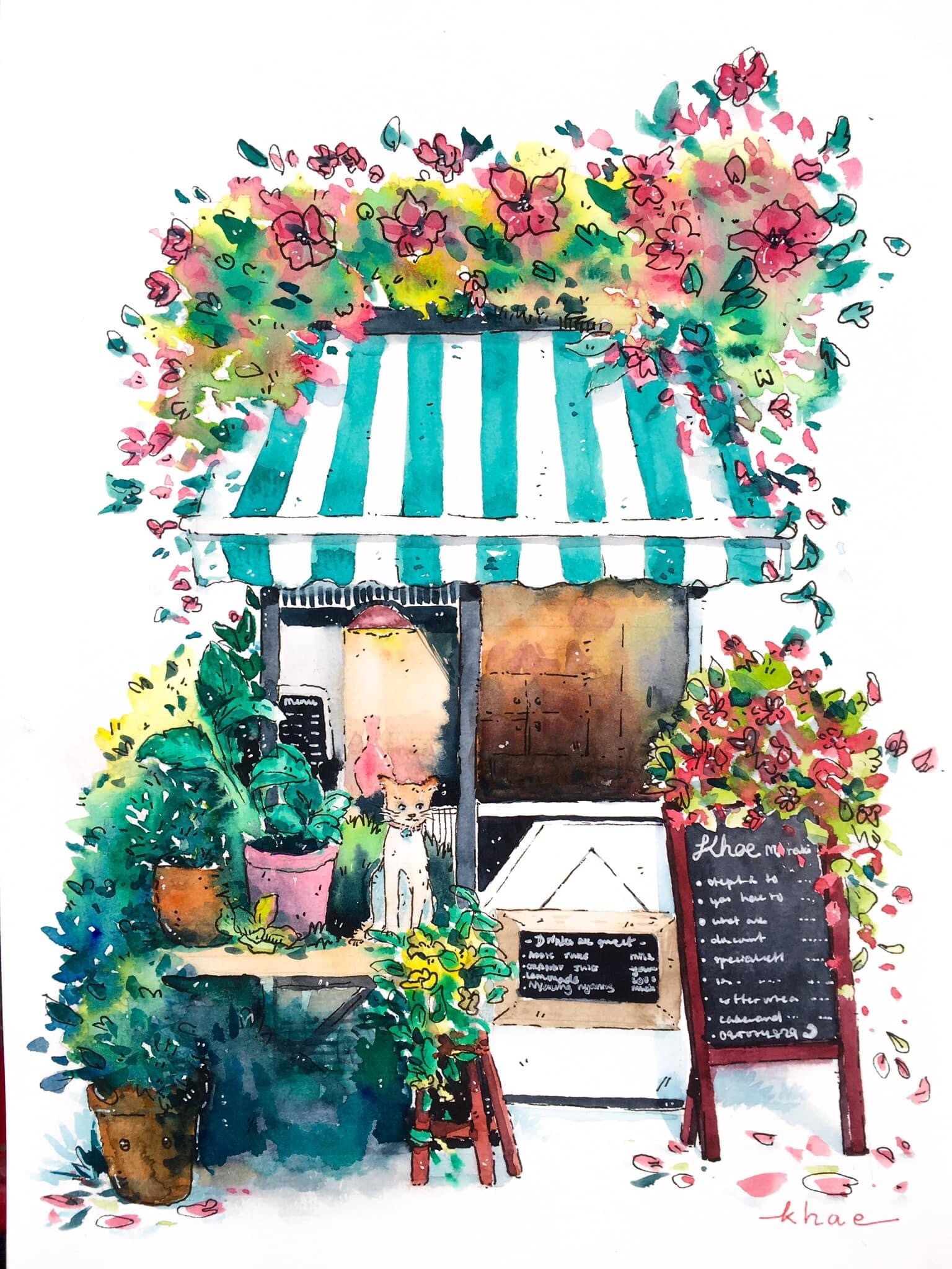 ArtStation - Watercolor storefront