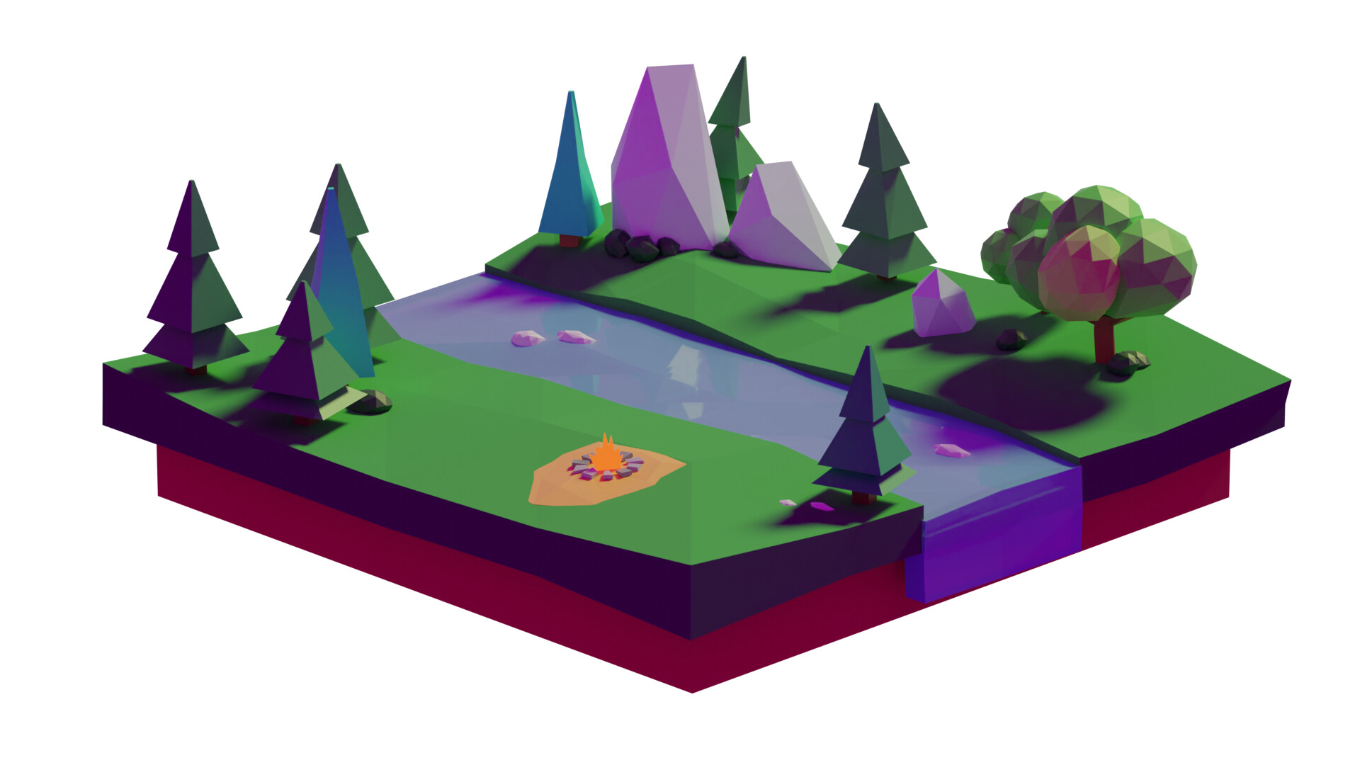 ArtStation - Low Poly Forest