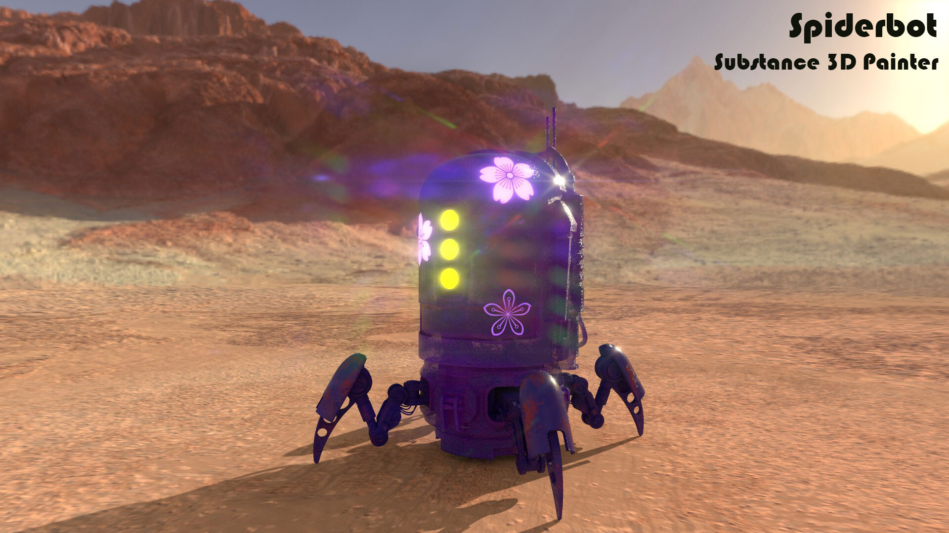 ArtStation - Spiderbot Substance 3D Painter