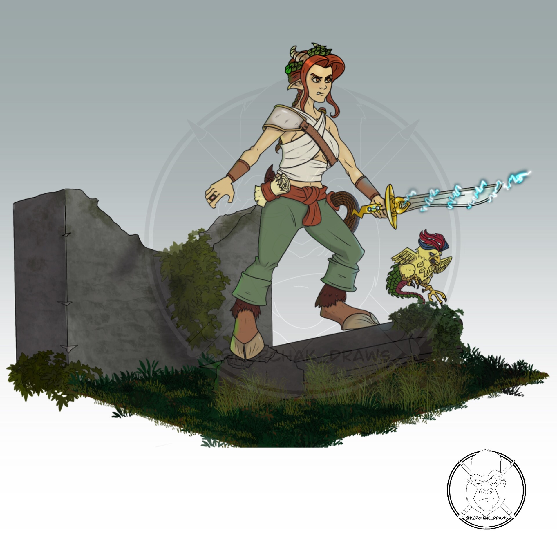 ArtStation - A Satyr Bard