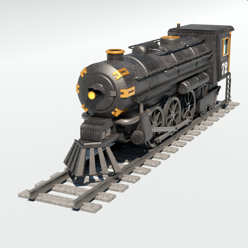 ArtStation - Steam locomotive