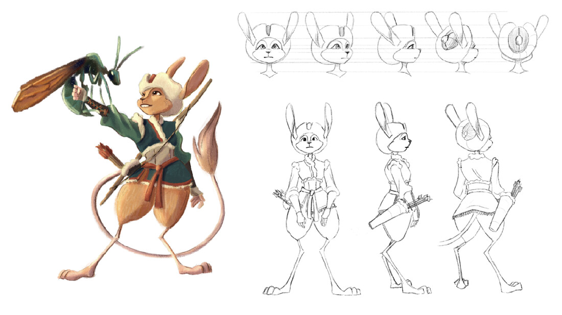 ArtStation - Jerboa Eagle Hunter - Model Sheet