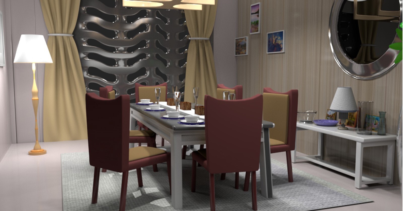 ArtStation - Dining Area - 3D model