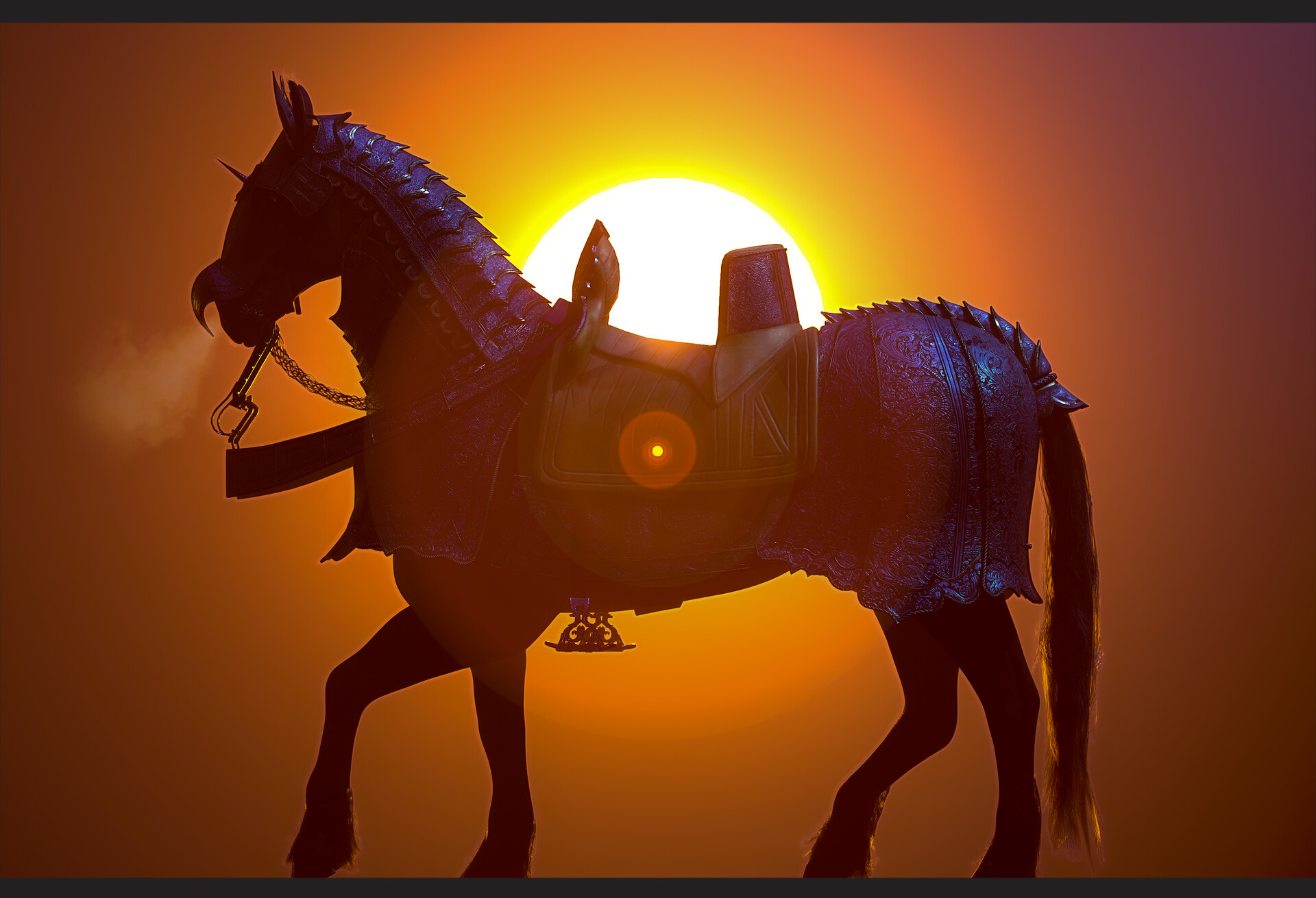 ArtStation - Barded Steed (Realtime)