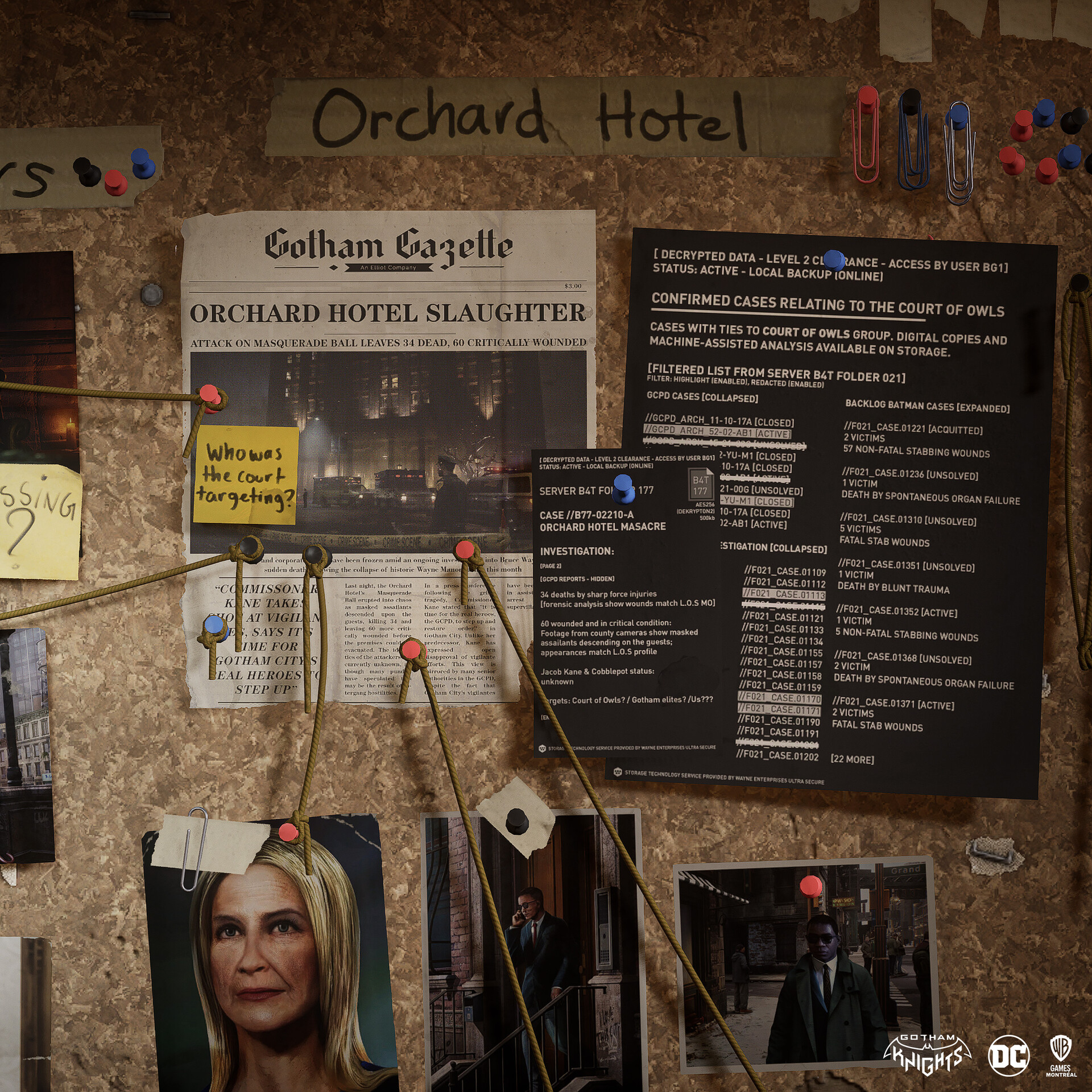 Olivier Primeau - Gotham Knights - Belfry Cinematic Evidence wall Props ...