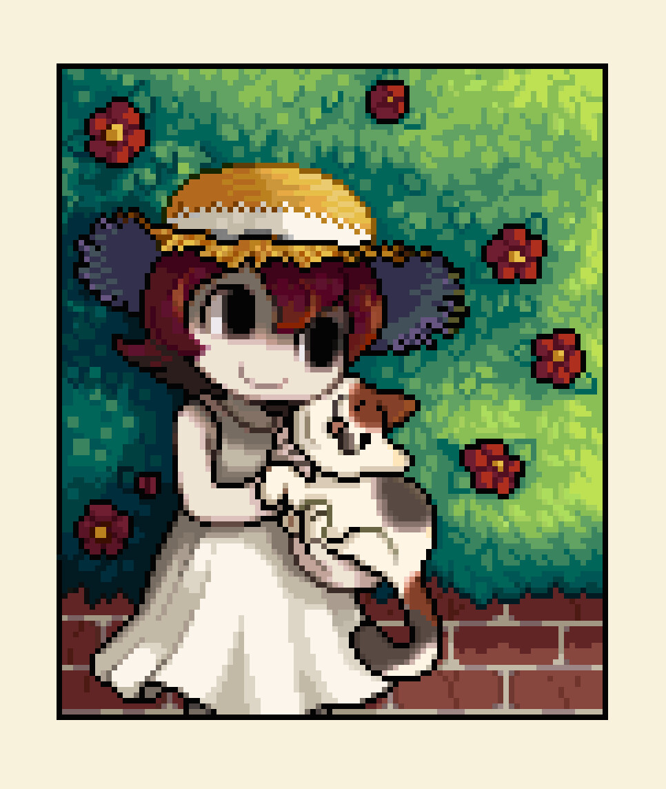 ArtStation - Pixel art: Cat and girl