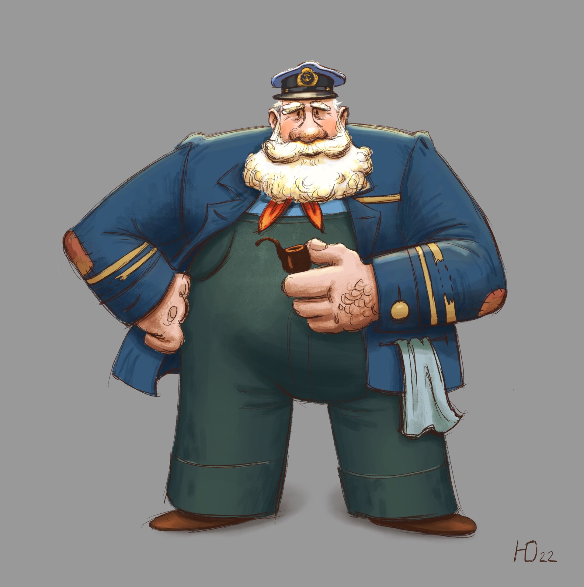 ArtStation - Captain and a Caravella bar owner. Character design for ...