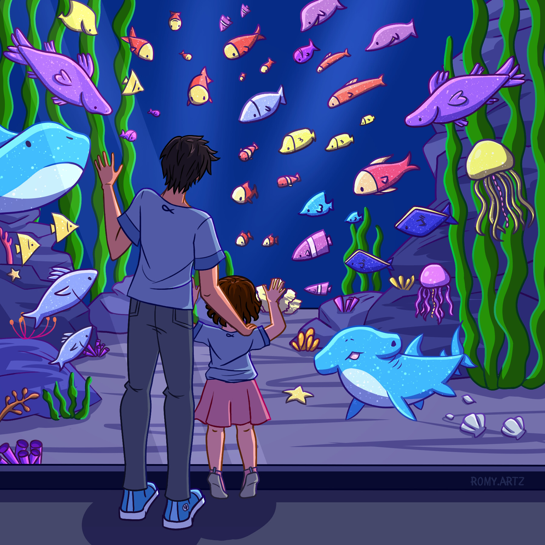 ArtStation - A Day at the Aquarium