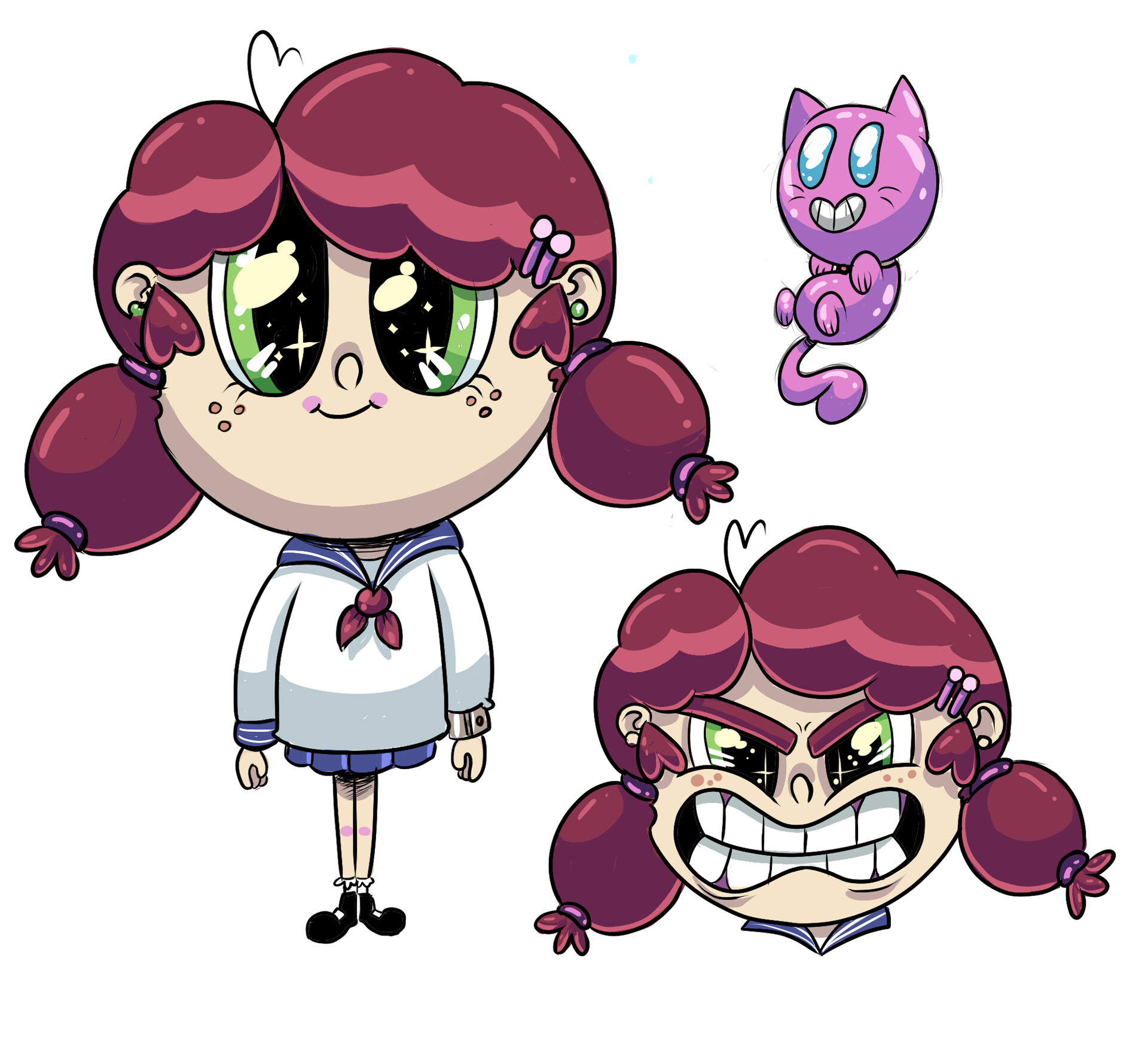 ArtStation - "Misha and Gretell" Character sheet and concept art