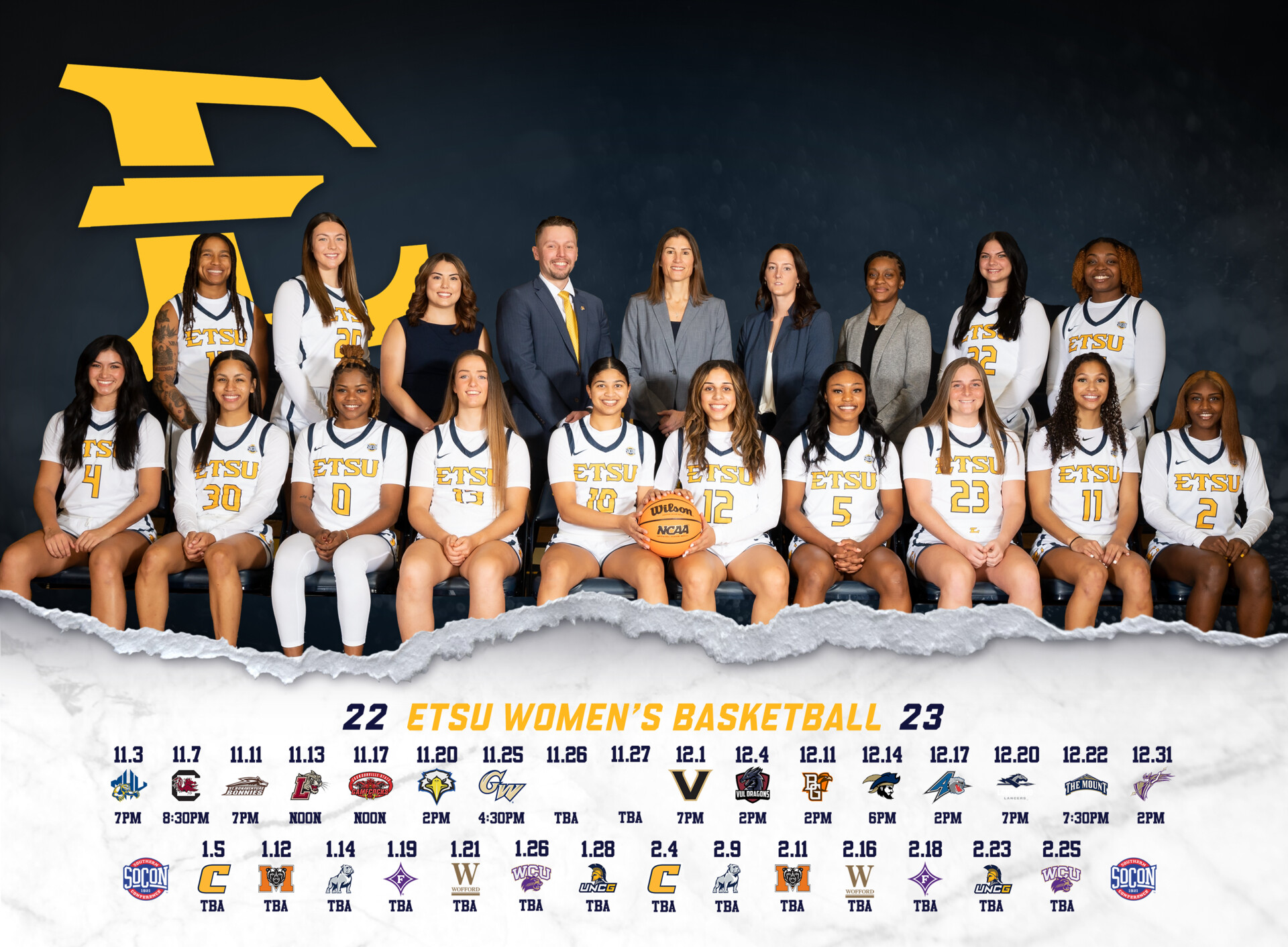 ArtStation - ETSU 2023 Women's Basketball Schedule Poster