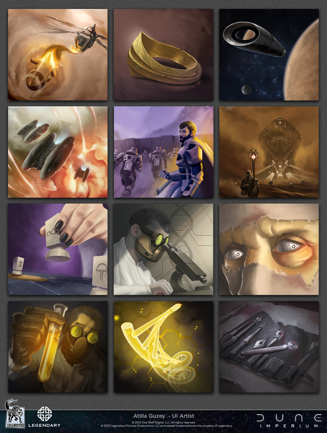 Atilla the Hun - Dune Imperium Graphic Design and Illustrations