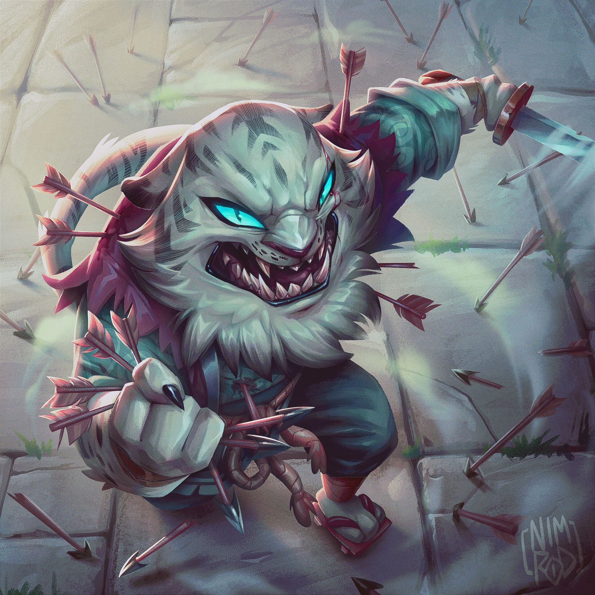 ArtStation - White Samurai Tiger - DTIYS of Nicola Saviori