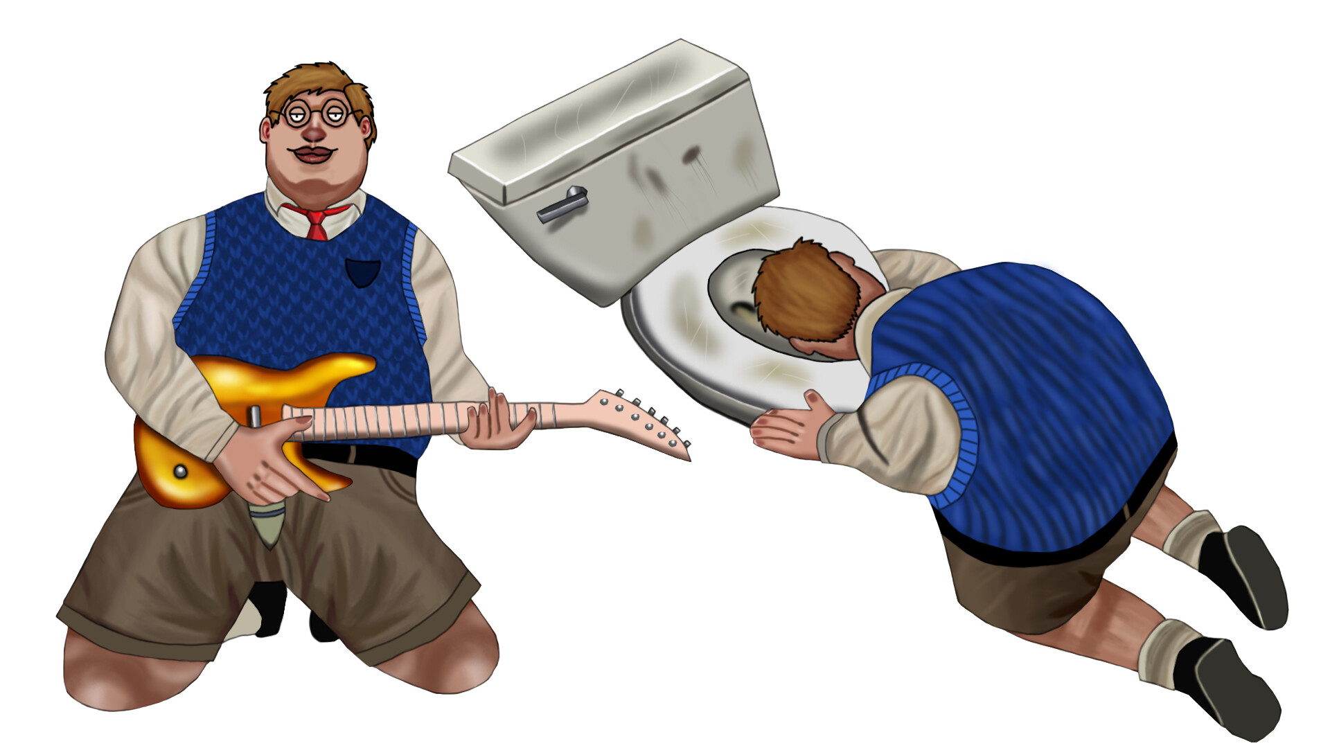 ArtStation - Uncool nerd character dynamic poses