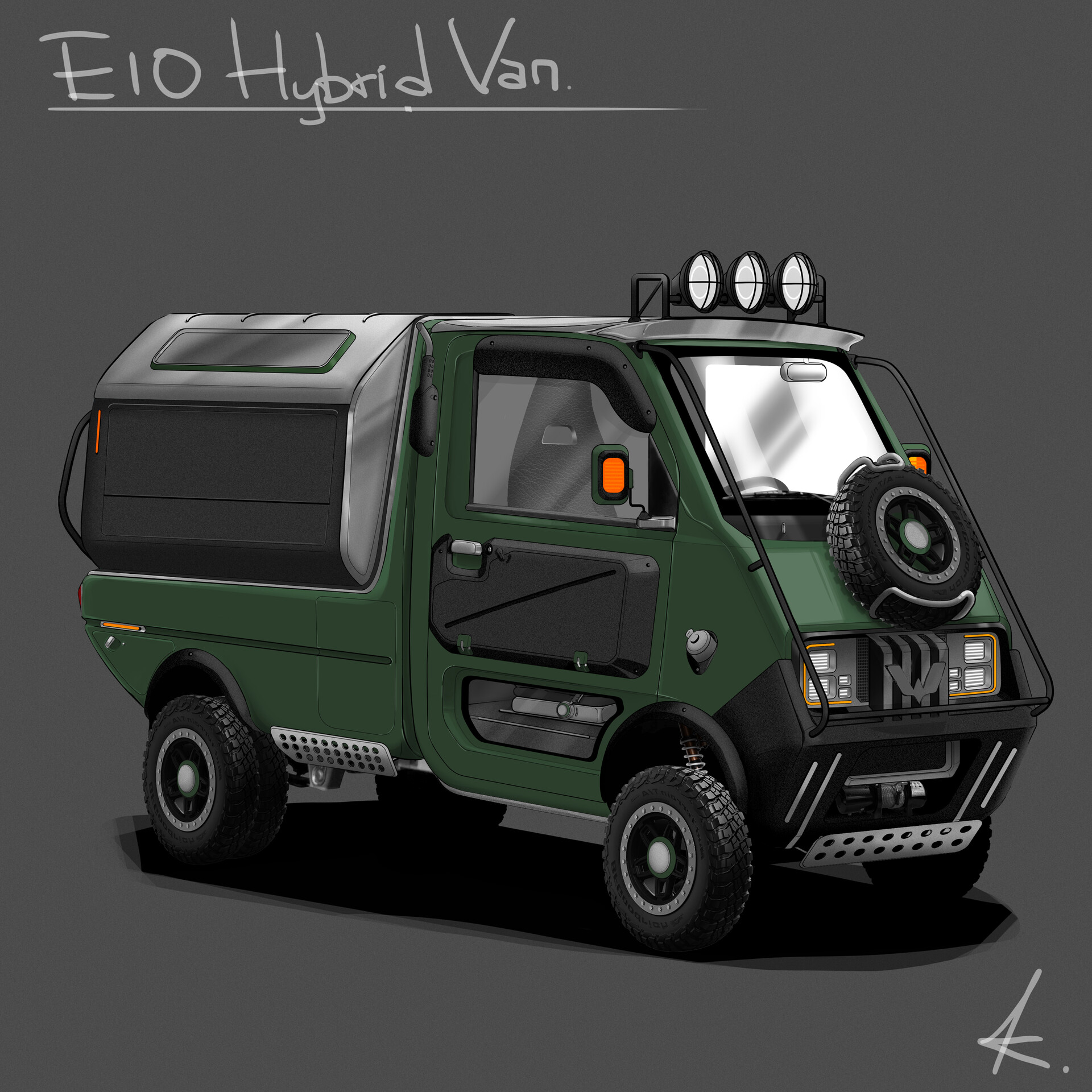 ArtStation - Conceptart : Modify Version of "E10" Hybrid Off-Road Van