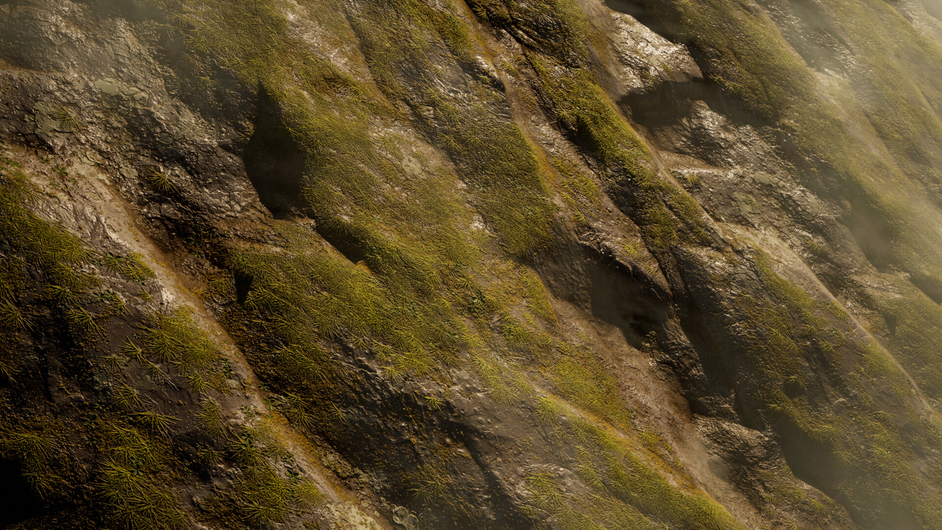 ArtStation - Jungle Mossy Rock Material