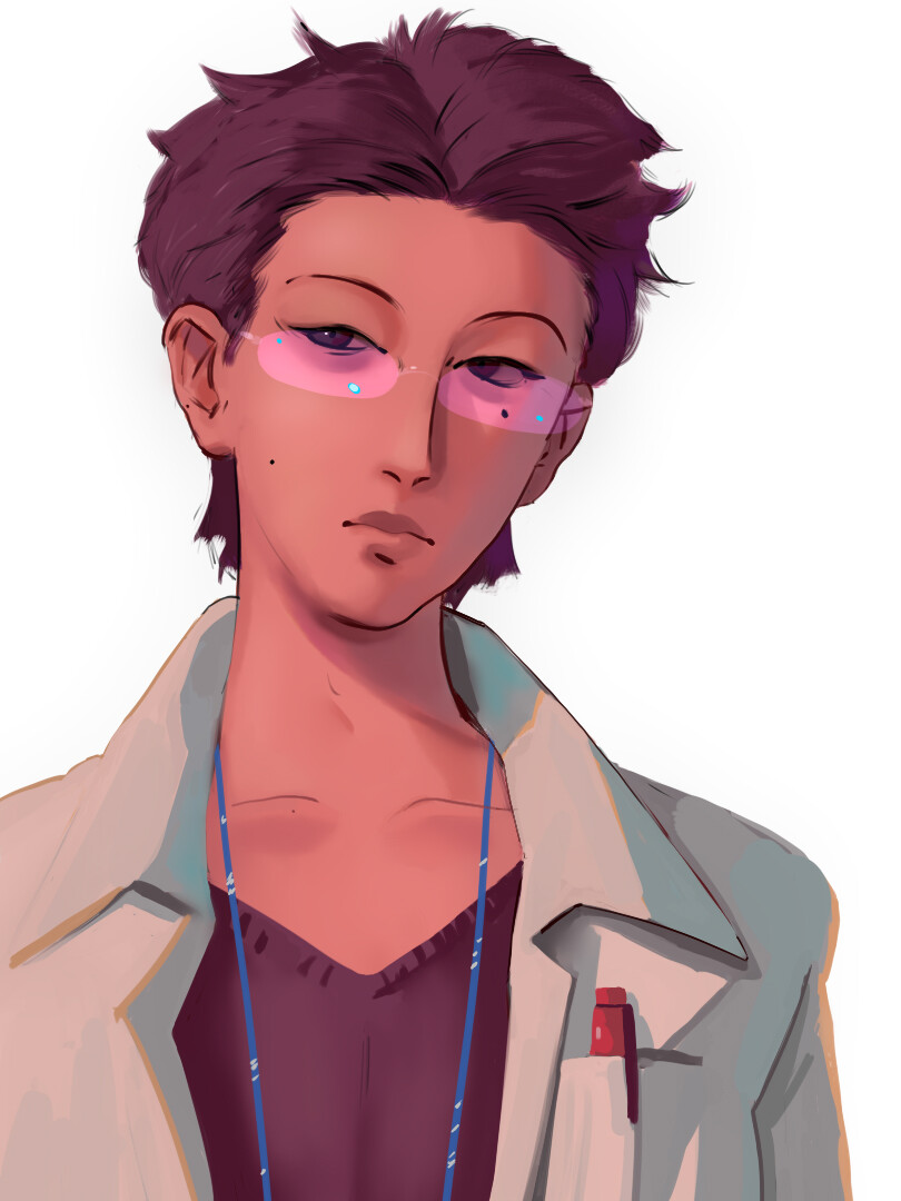 ArtStation - INTP icon inspired portrait in SAI