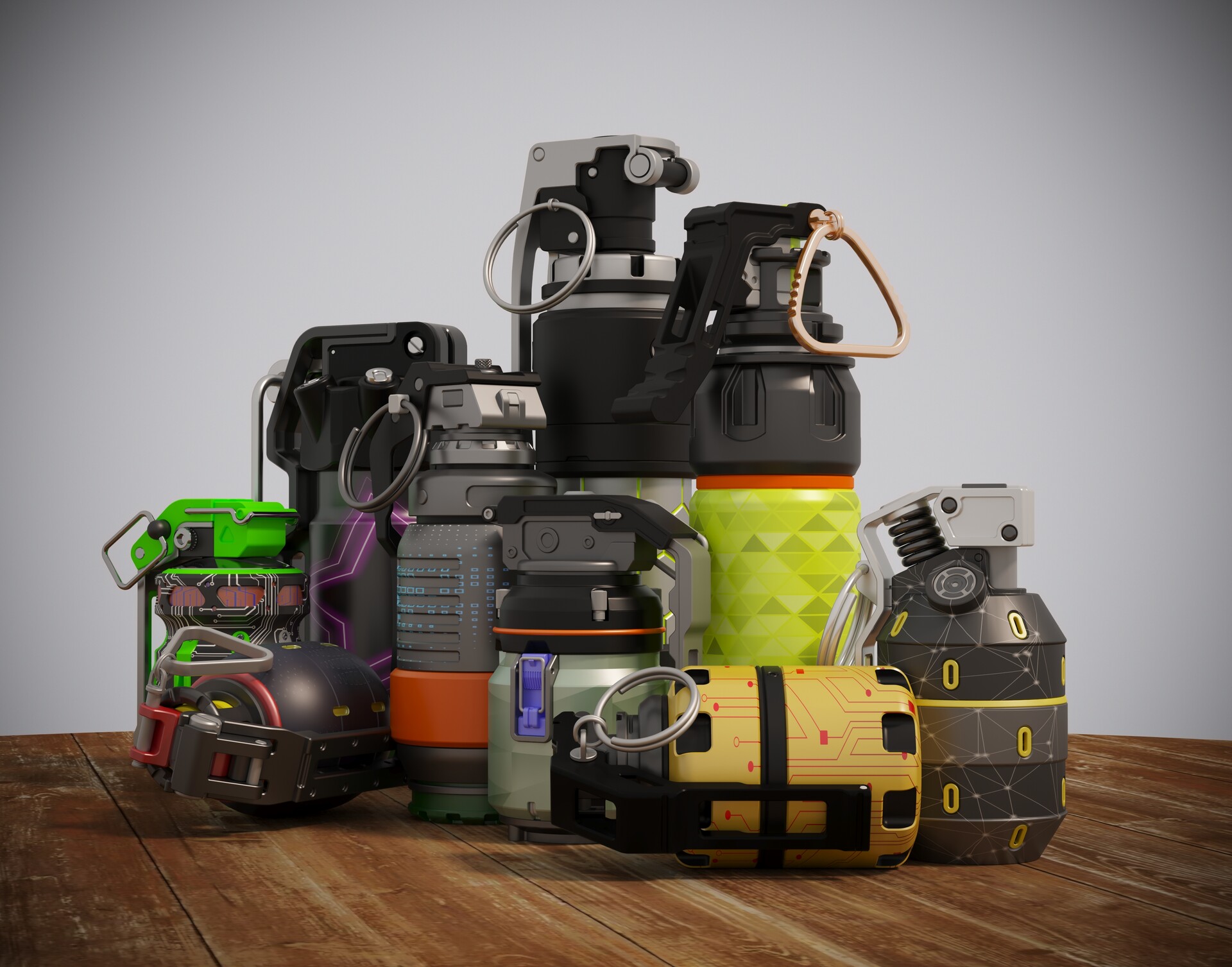 ArtStation - Scifi granade pack