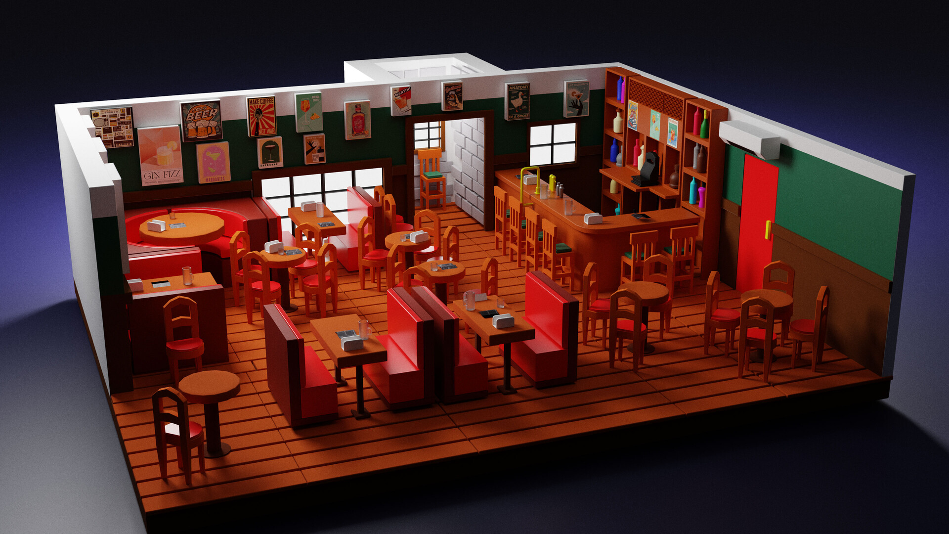 ArtStation - "Maclaren's pub" - Low-Poly