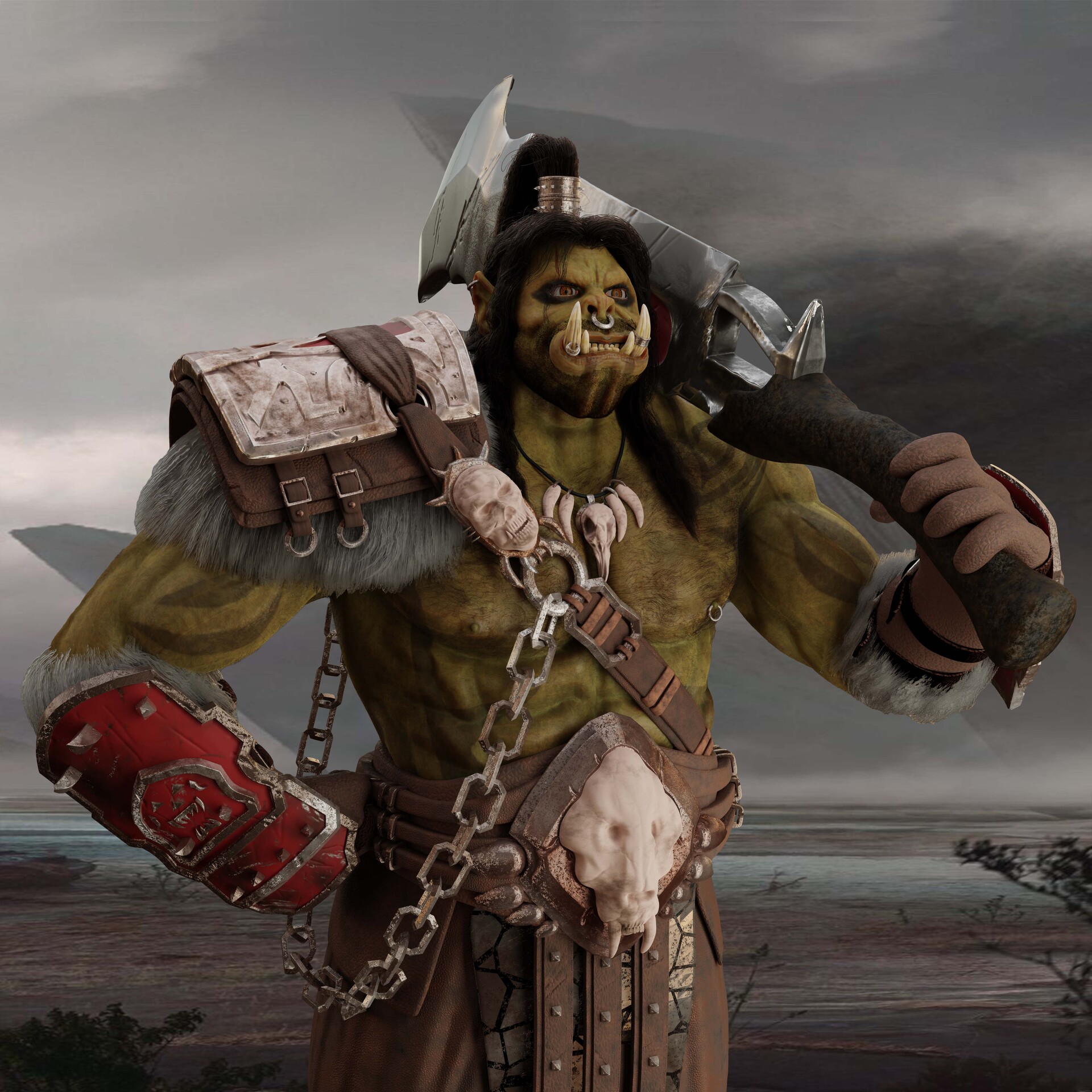 ArtStation - Orc character creation / Blender character