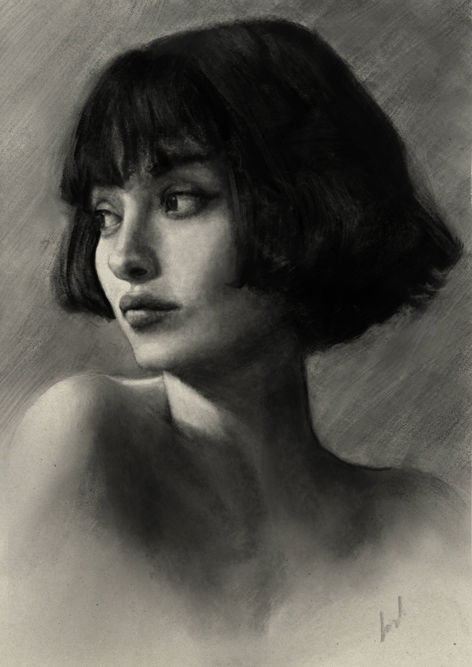 ArtStation - Charcoal study