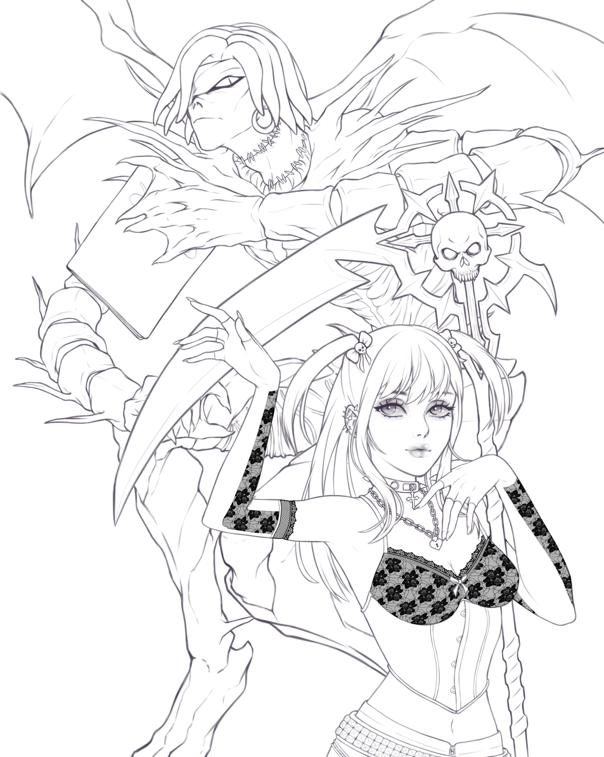 how to draw rem death note