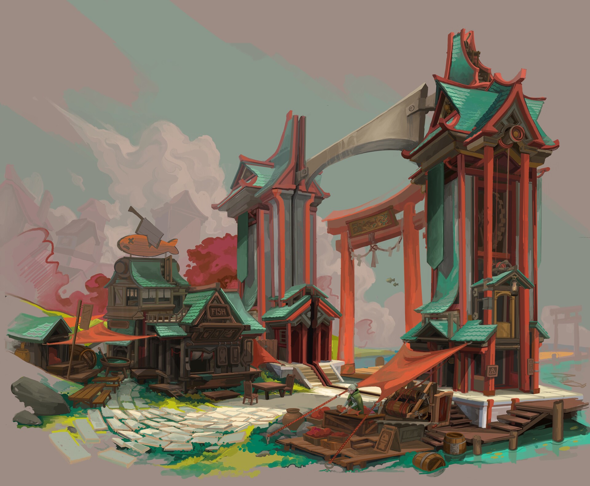 ArtStation - Guillotine Gate Trap