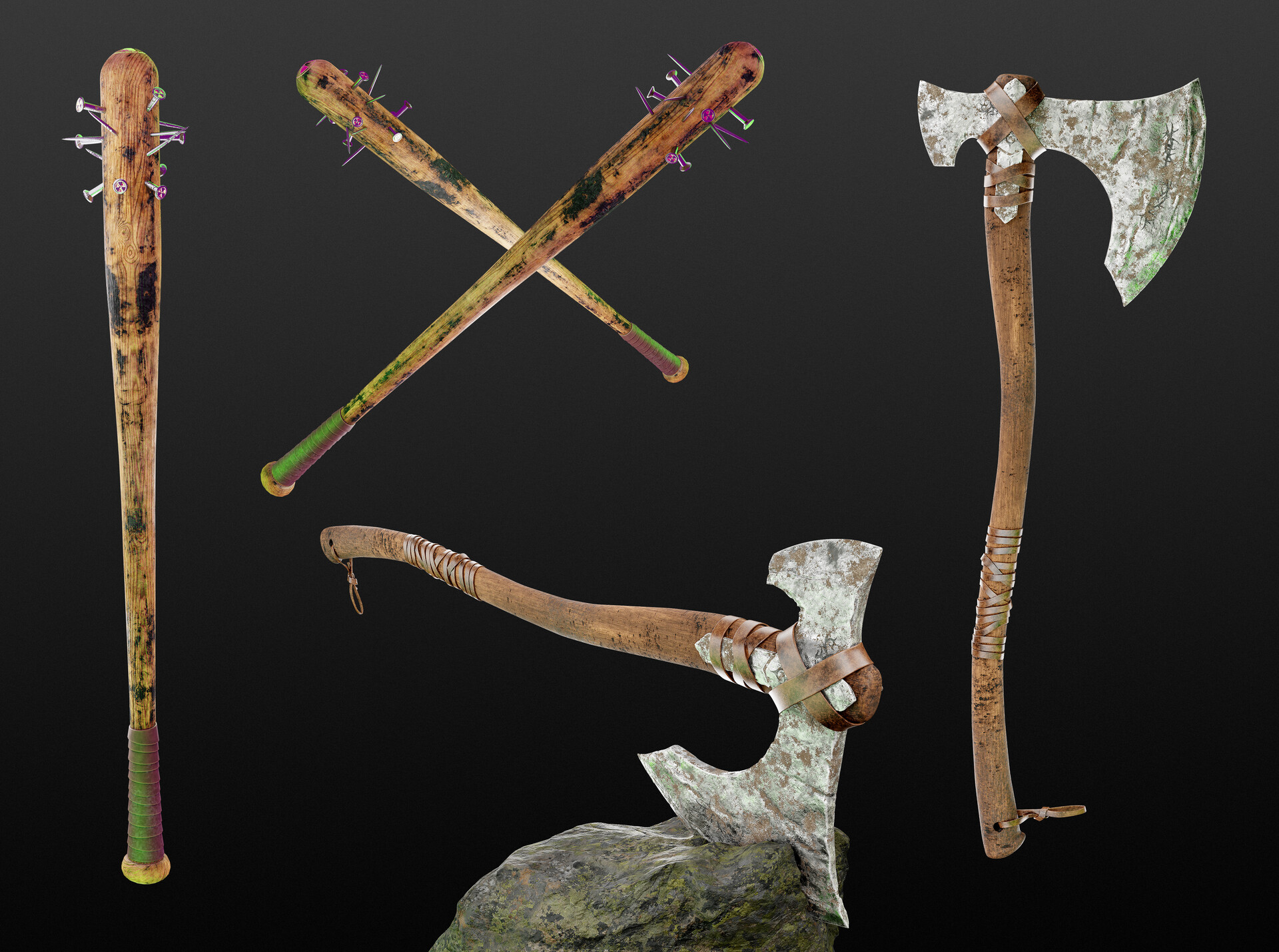 ArtStation - Spiked bat / Old Axe