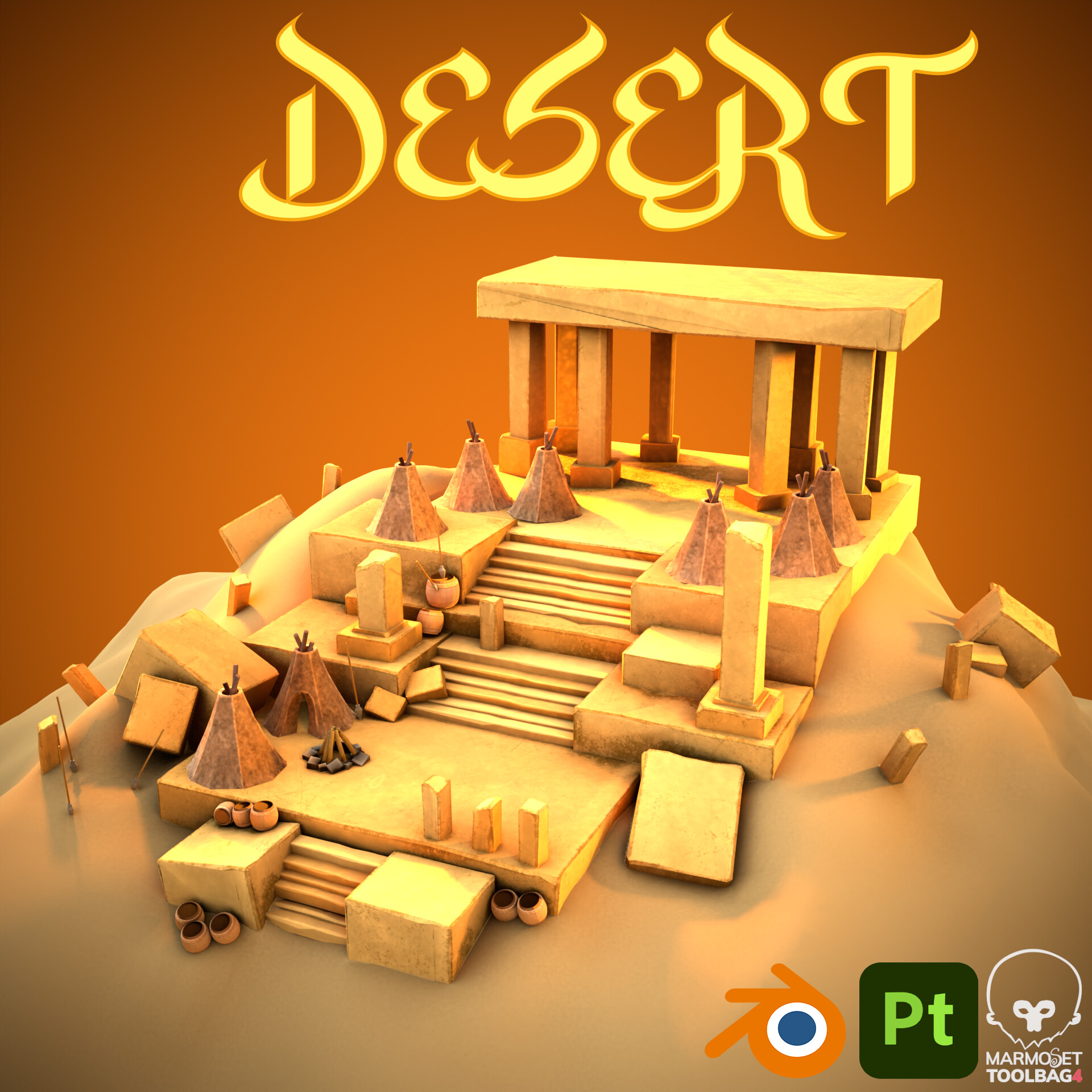 ArtStation - 3D Desert environment