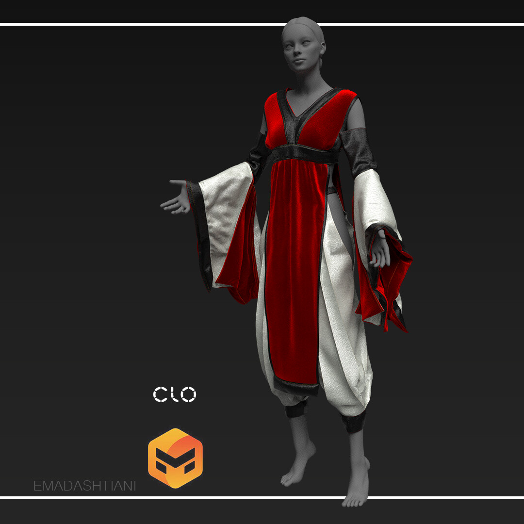 ArtStation - Kimono Japanese Clothing #17