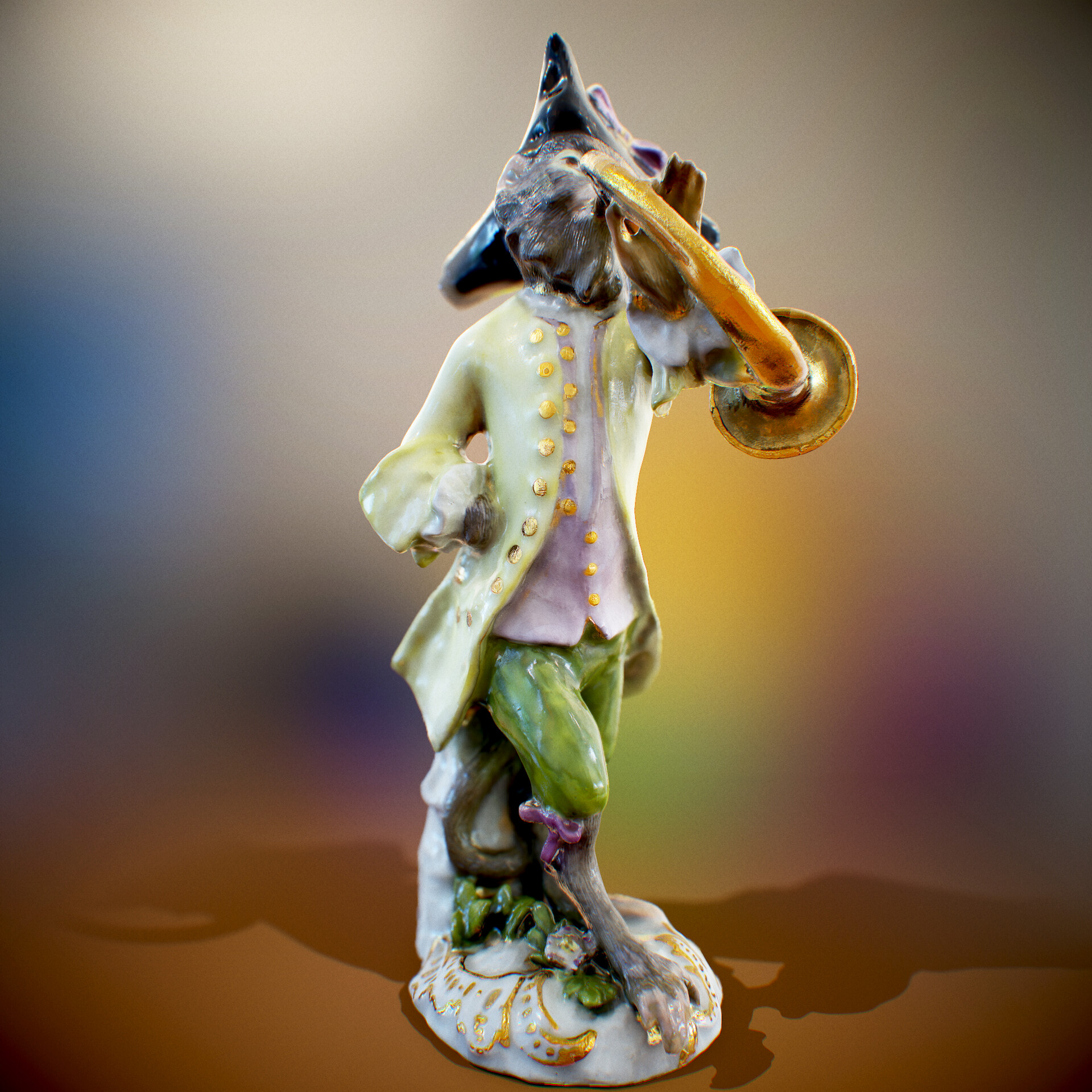 Marcin Solarz - Statuette of a Monkey Playing the Horn | Free download CC0