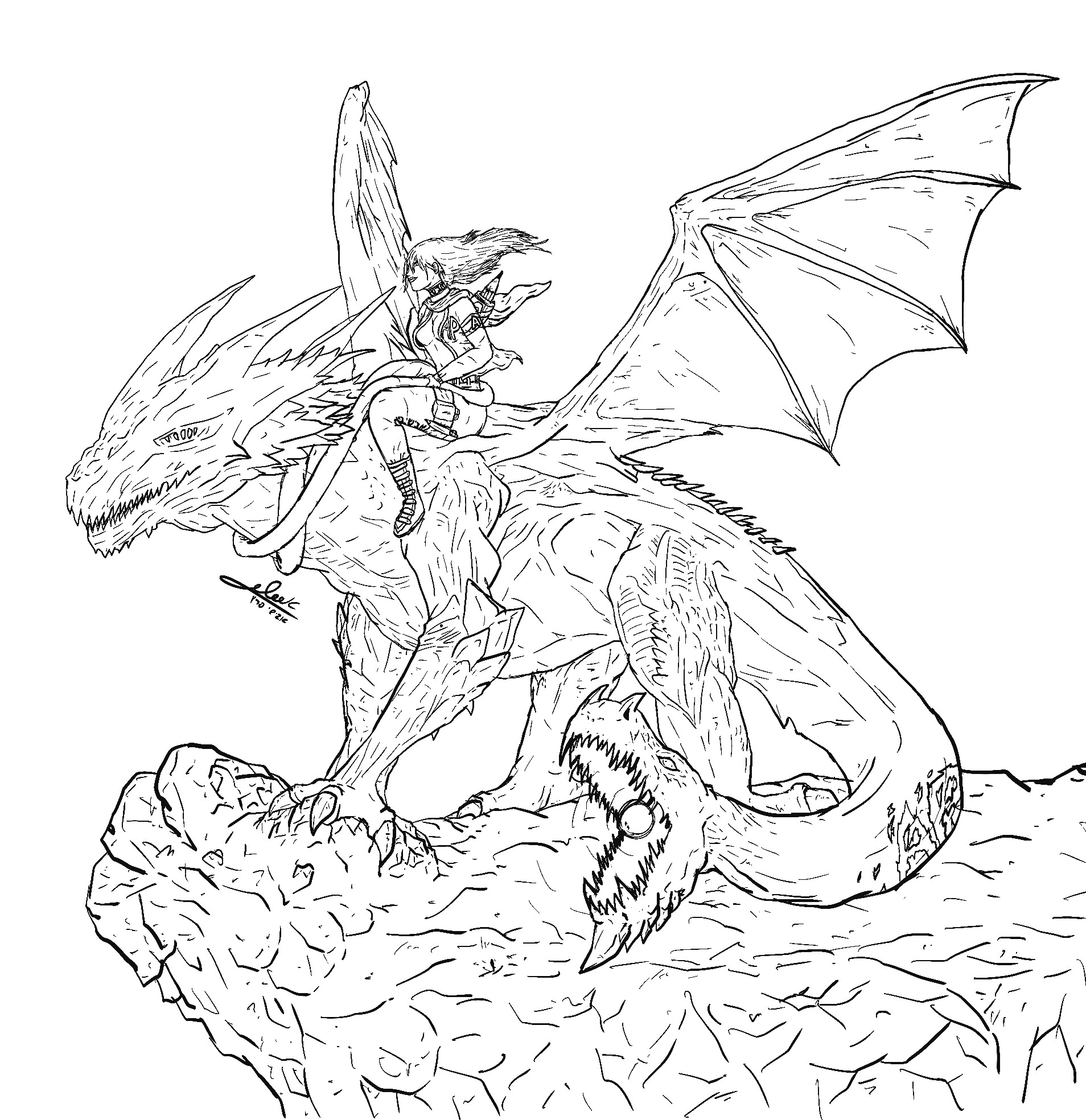 female dragon coloring pages