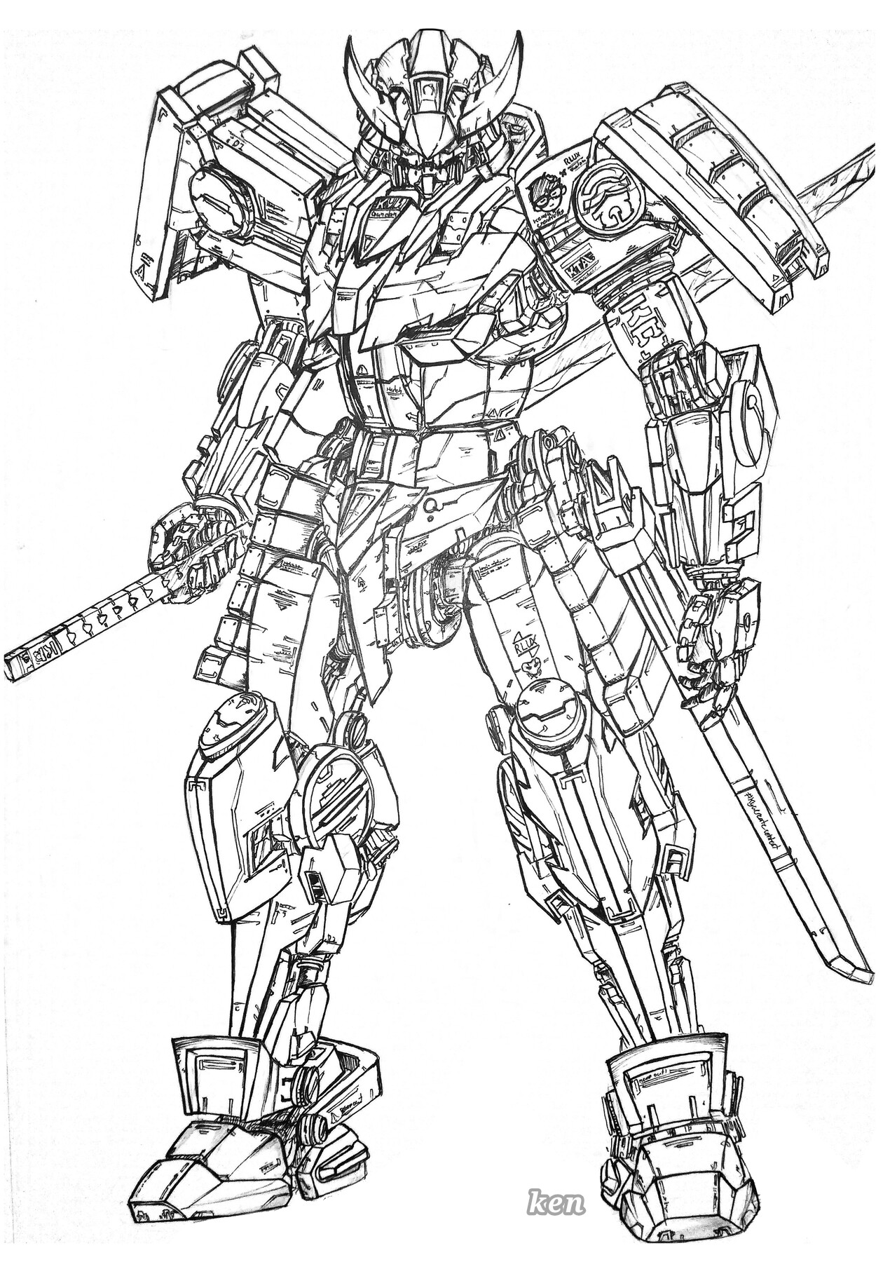 mech coloring pages