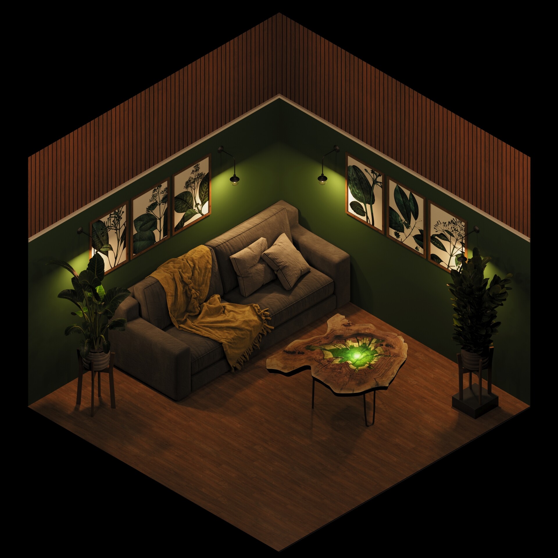 ArtStation - Orthographic interior