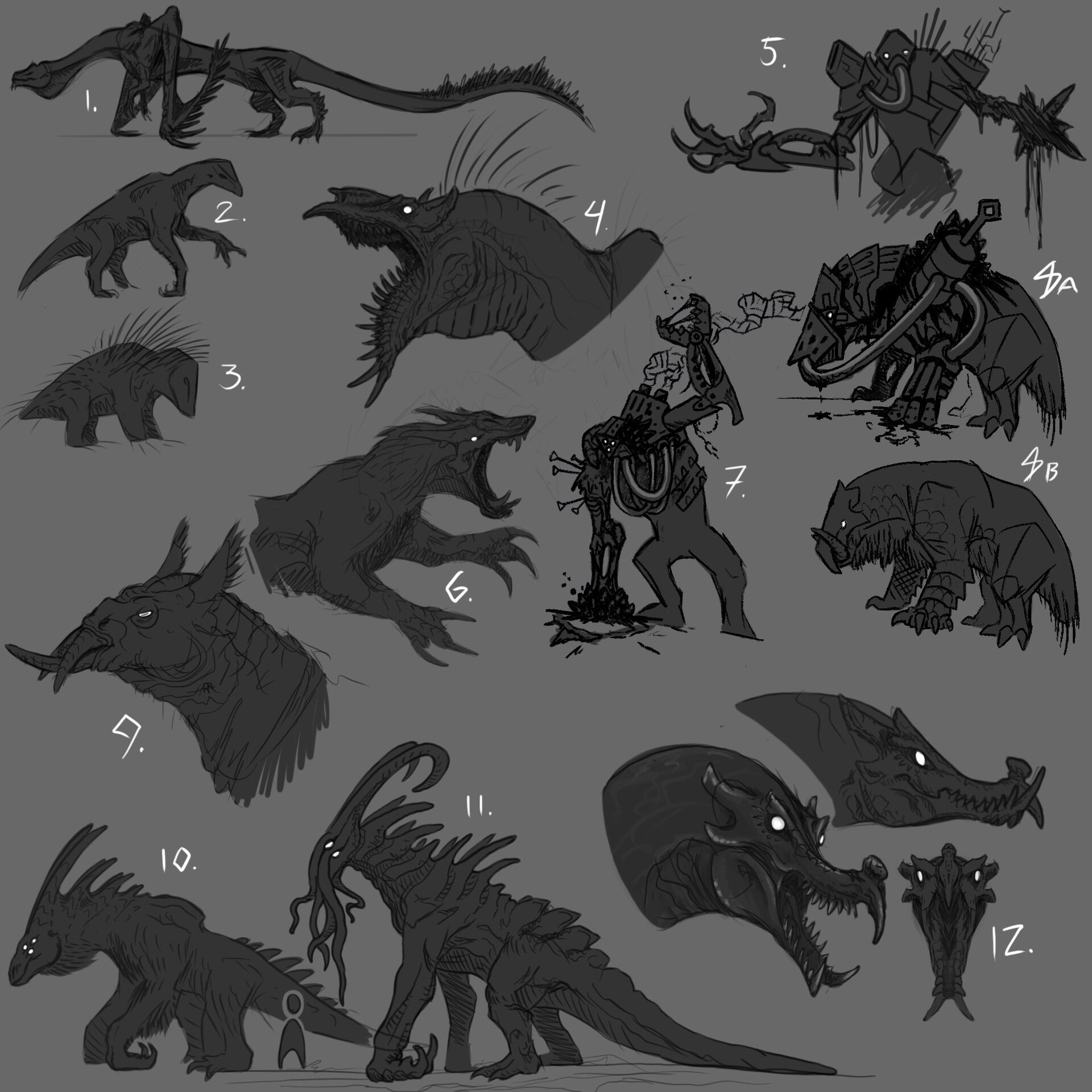 ArtStation - Creature Design Sketches