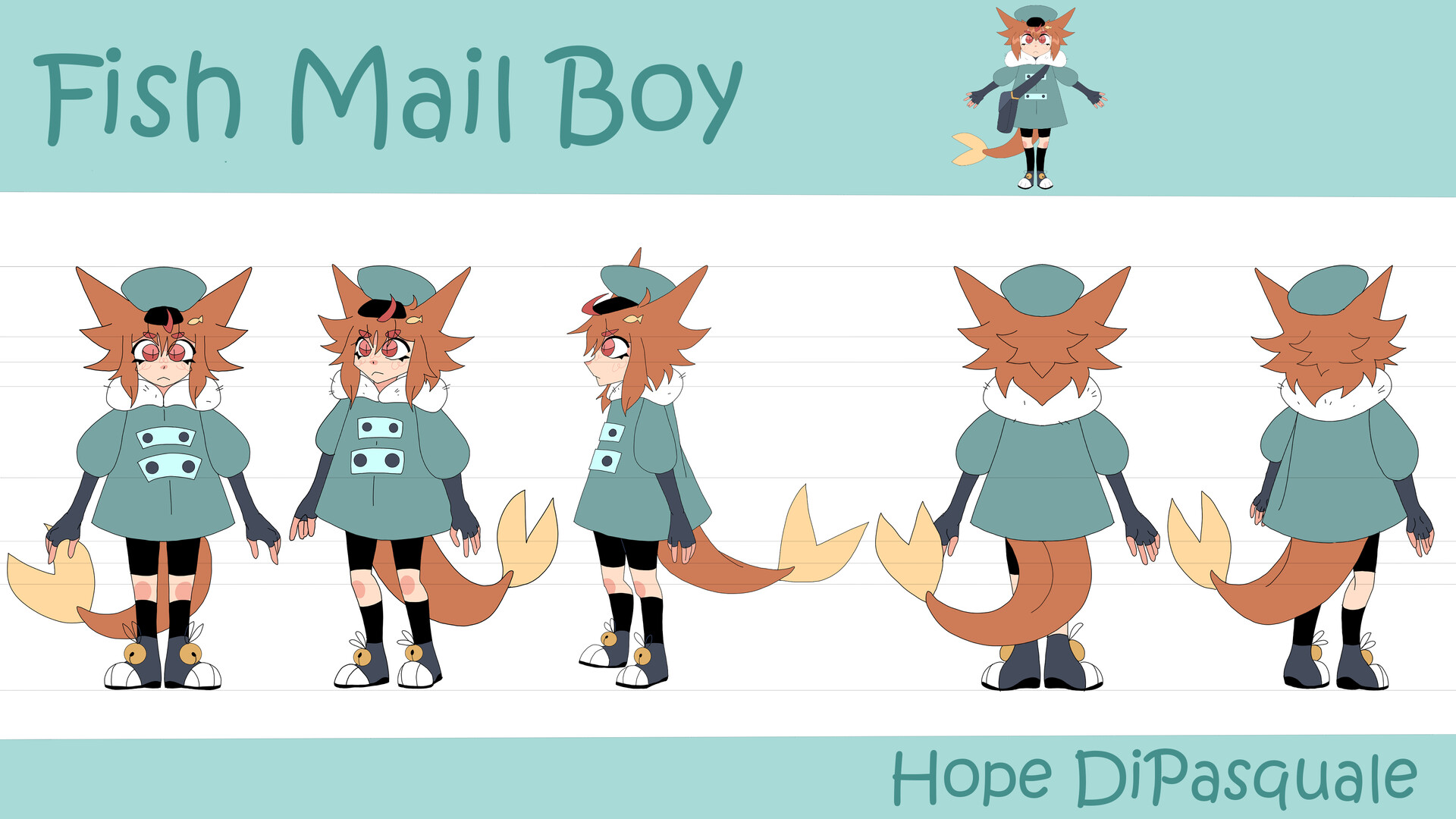 ArtStation - Fish Mail Boy - Character Turnaround
