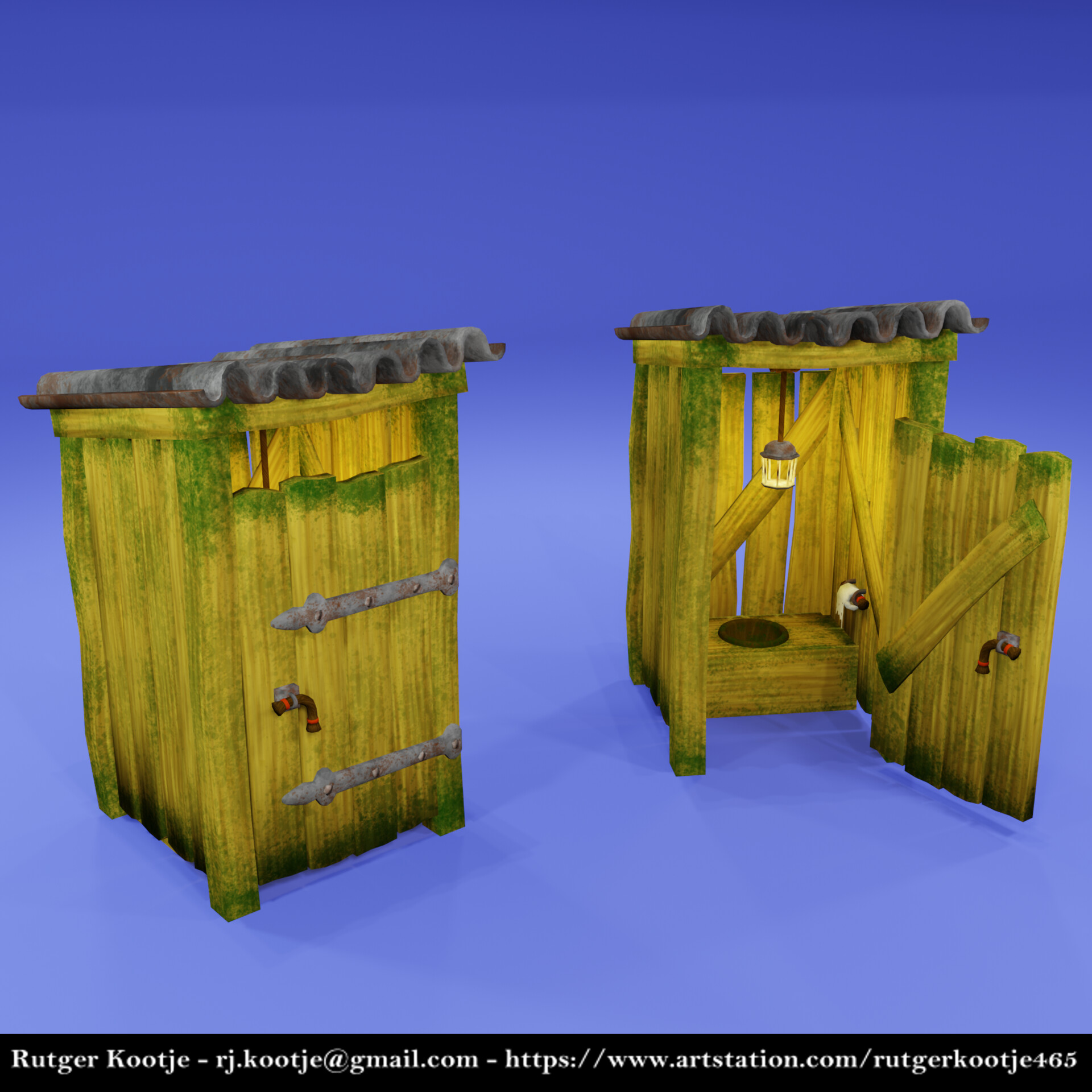 ArtStation - Stylized Outhouse.